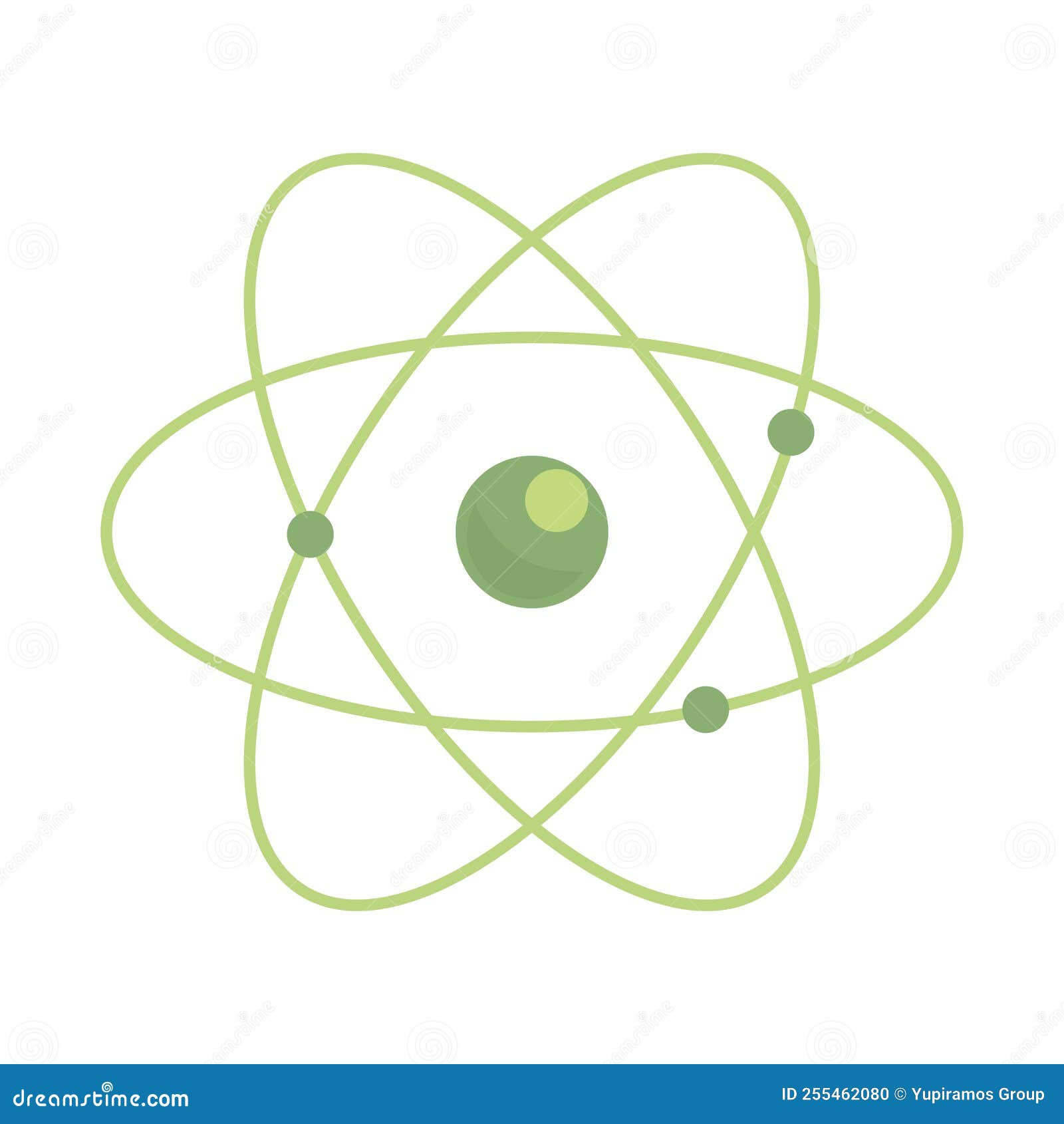 Green atom energy stock vector. Illustration of energy - 255462080