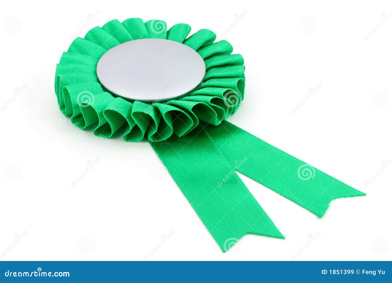 Green Award Ribbons Badge Royalty Free Stock Images - Image: 1851399