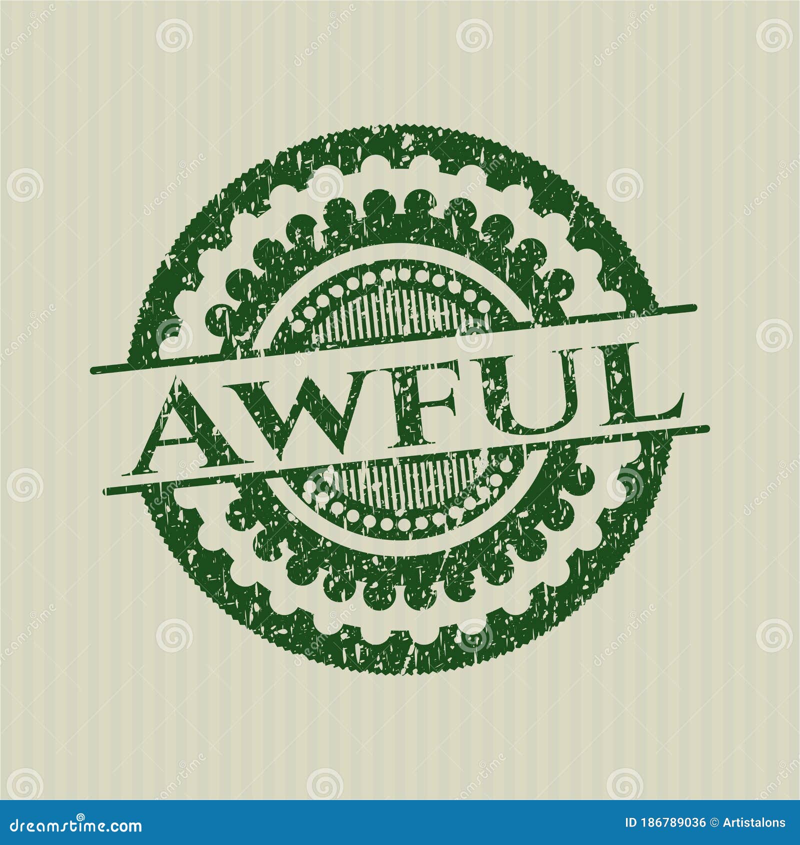 Awful Rubber Stamp Cartoon Vector | CartoonDealer.com #83101313