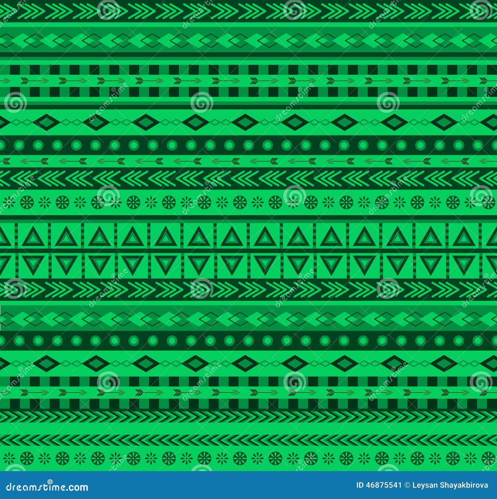 Green aztec pattern stock vector. Illustration of indigenous - 46875541