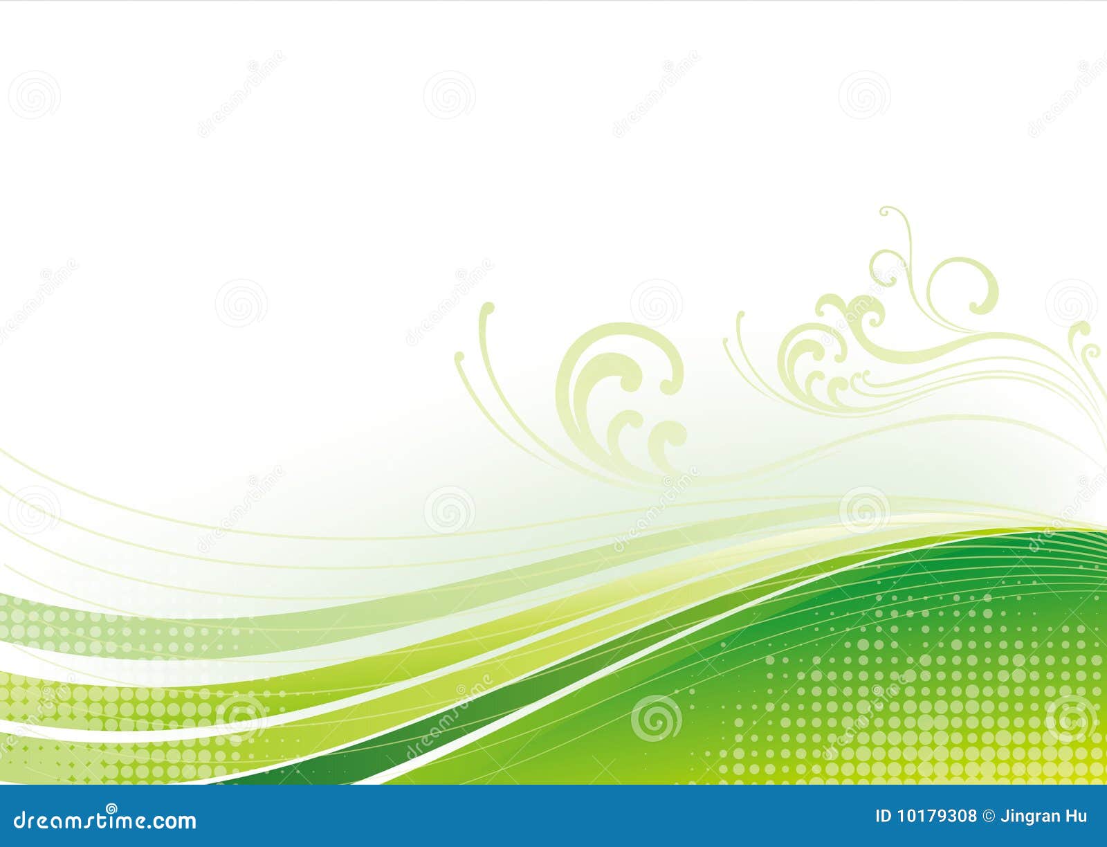 Green background stock vector. Illustration of curl, contour - 10179308