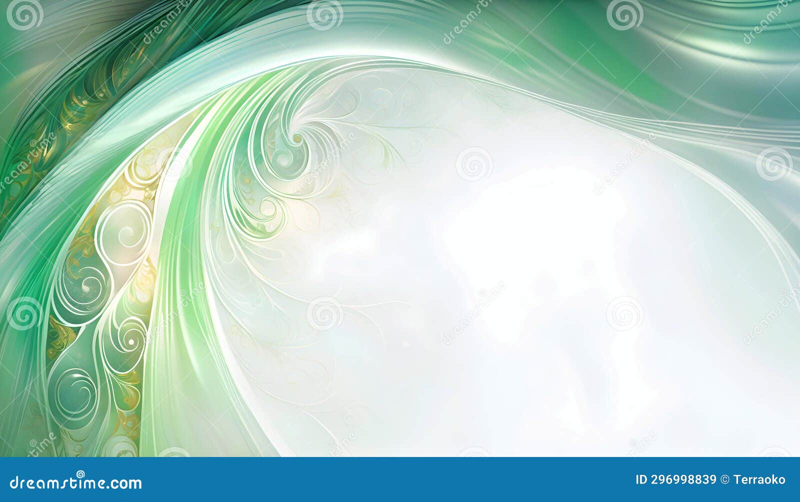 Green Background of Abstract Lines with Patterns for Design Stock ...
