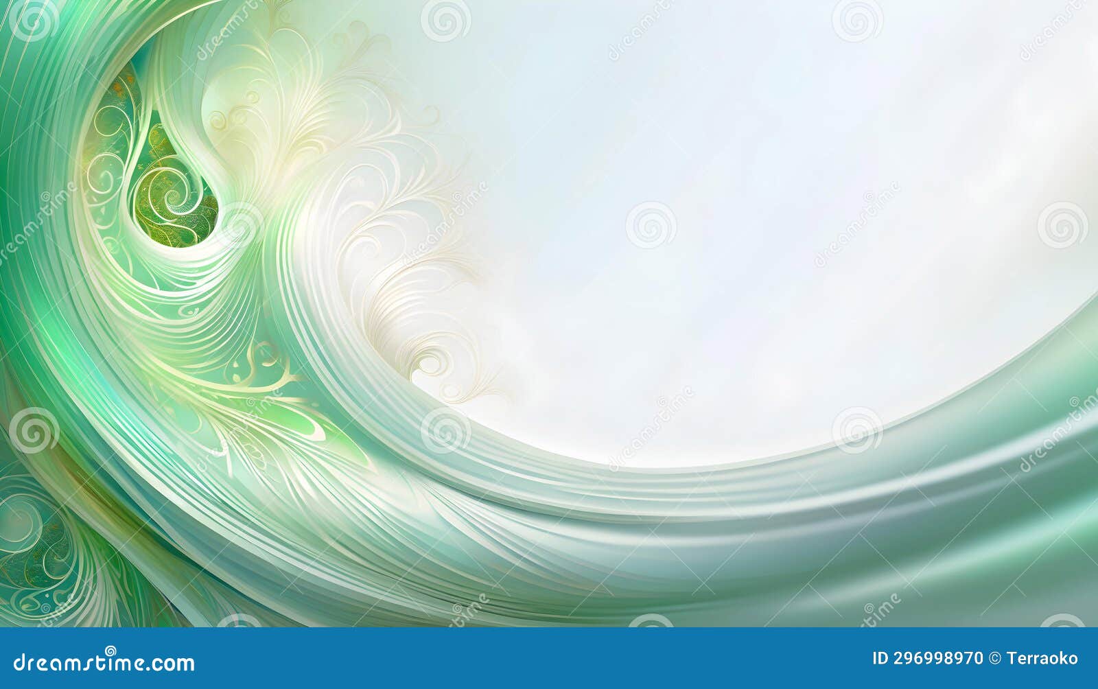 Green Background of Abstract Lines with Patterns for Design Stock ...