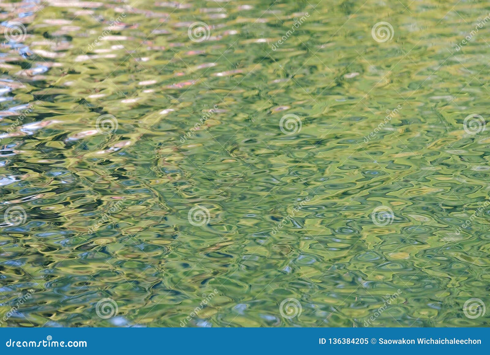 Water Surface with Sunlight Reflection and Splashing Pattern Stock ...