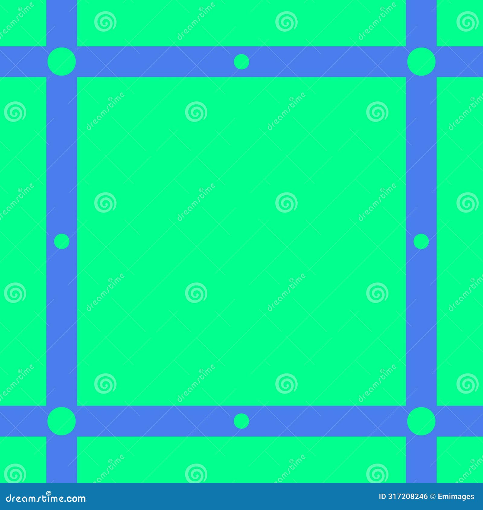 Green Background with Blue Lines Frame with Dots Design Stock ...