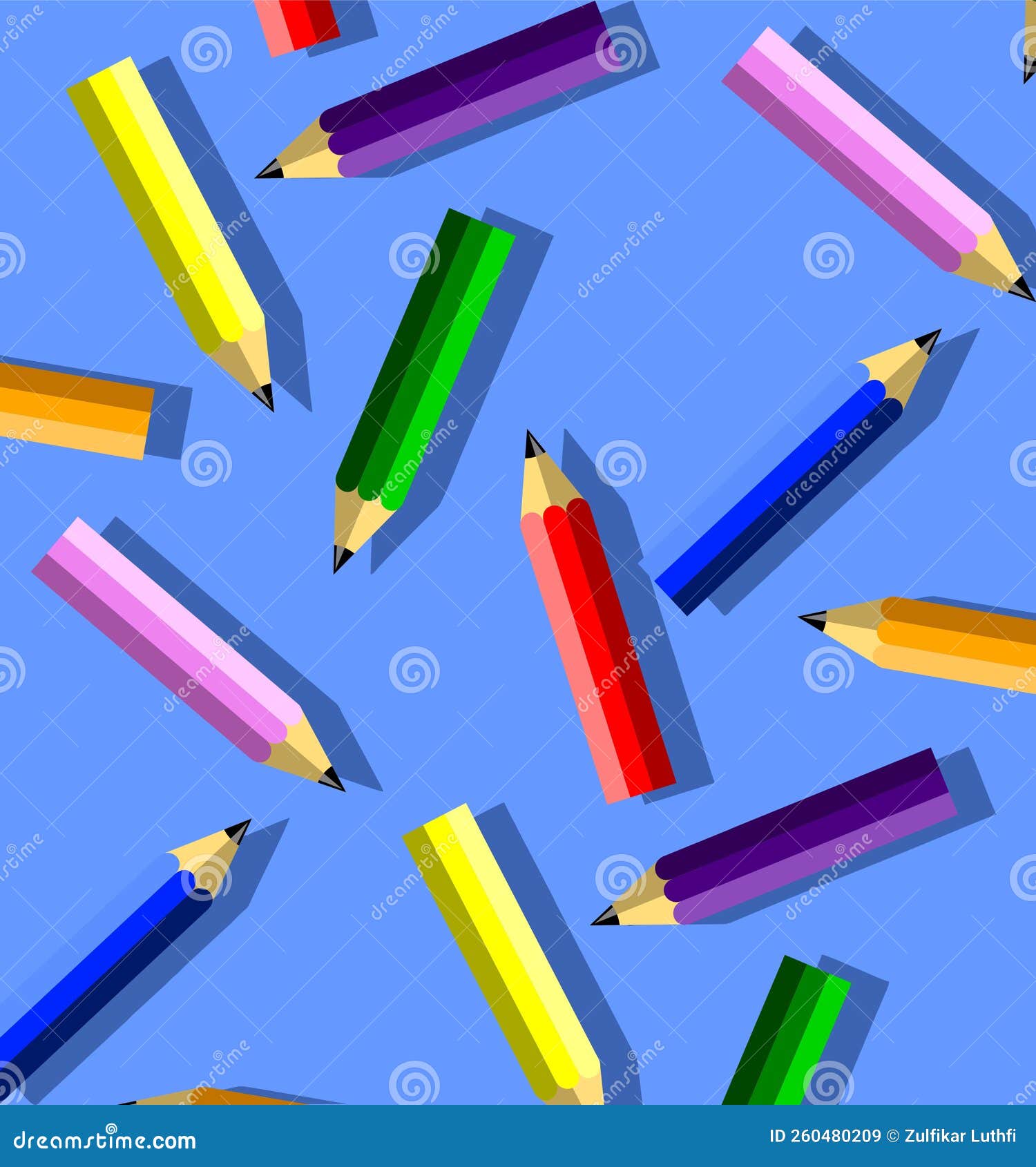 Colorful Writing Pencil Pattern Stock Vector - Illustration of creative ...