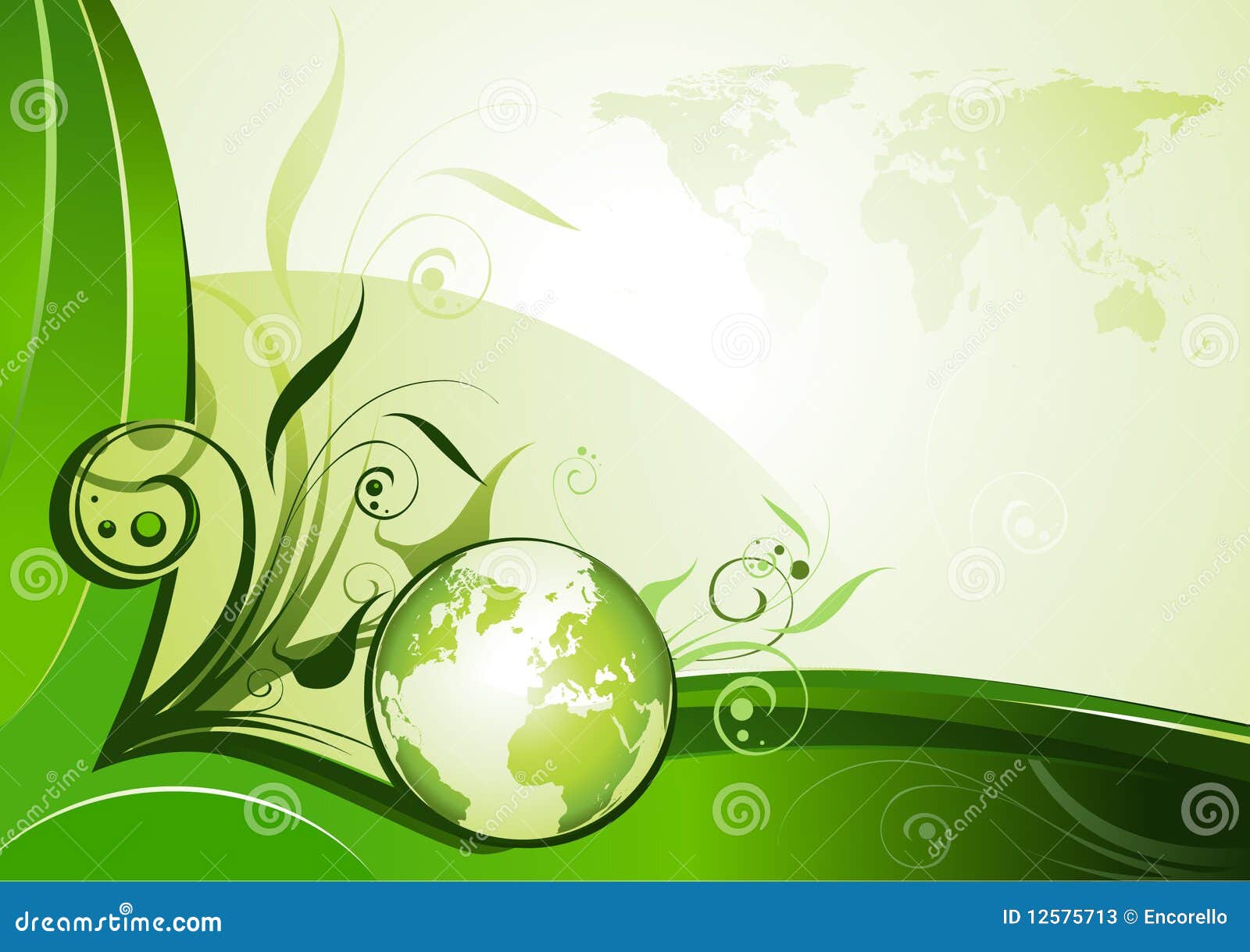 Green background design stock vector. Illustration of abstract - 12575713