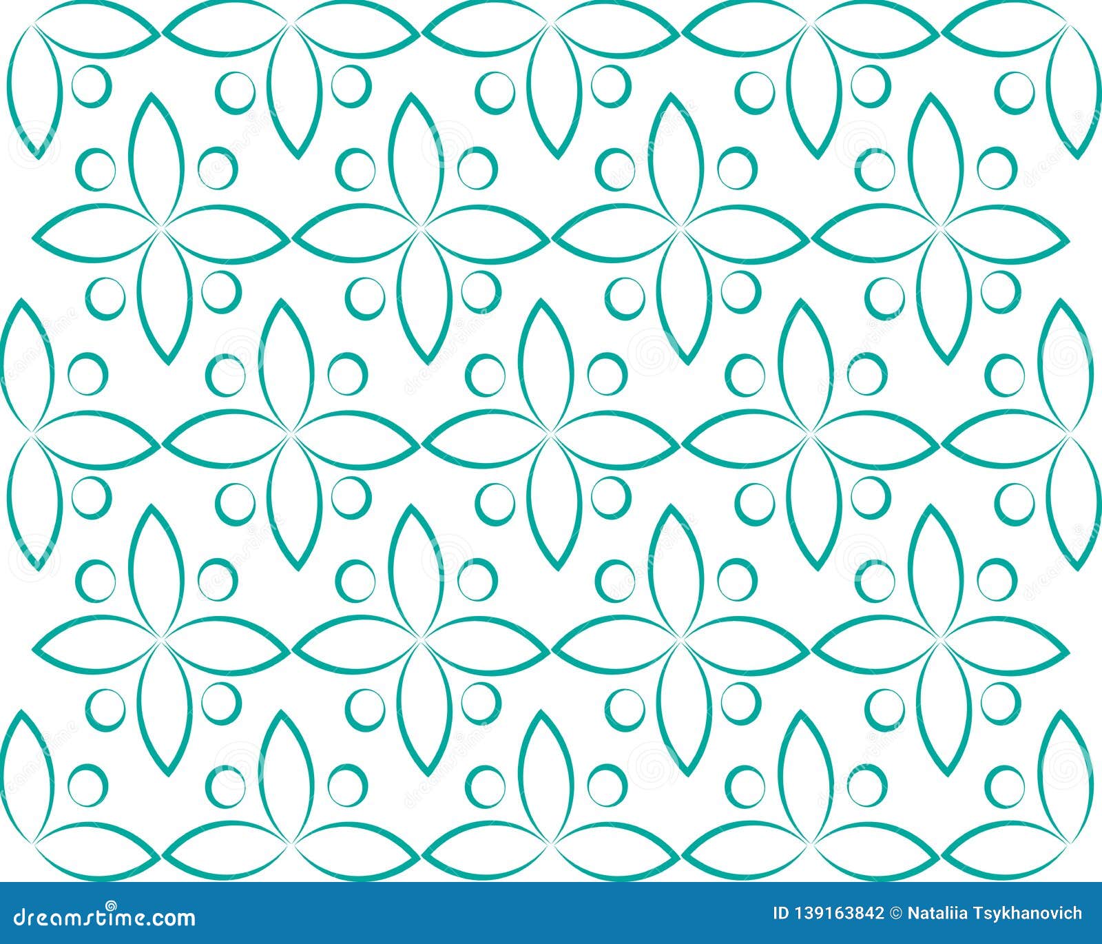 Green Symmetrical Leaves and Circles Patterns Stock Vector ...