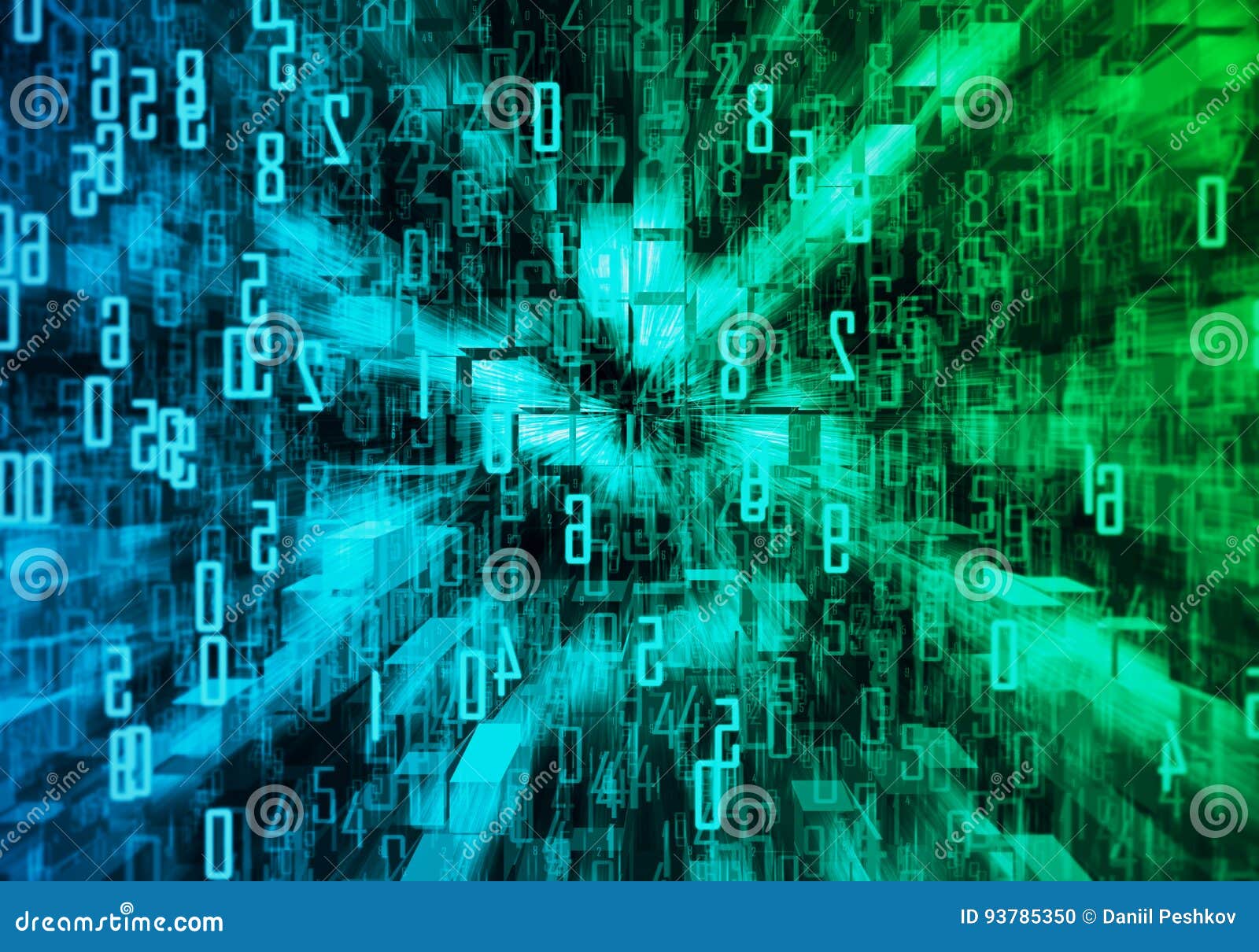 Green Background with Digits Stock Illustration - Illustration of ...