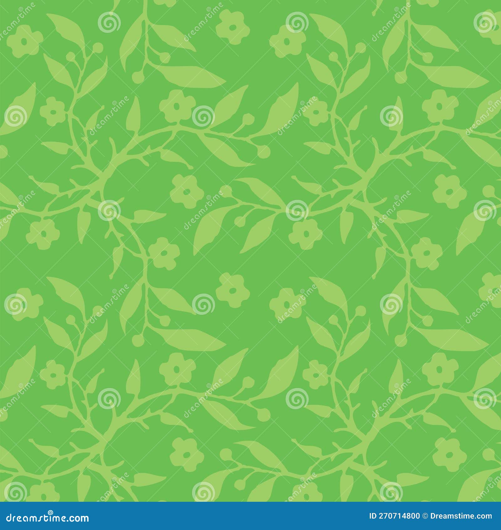 Green Background Floral Design, Decorative Template. Flowers. Stock ...