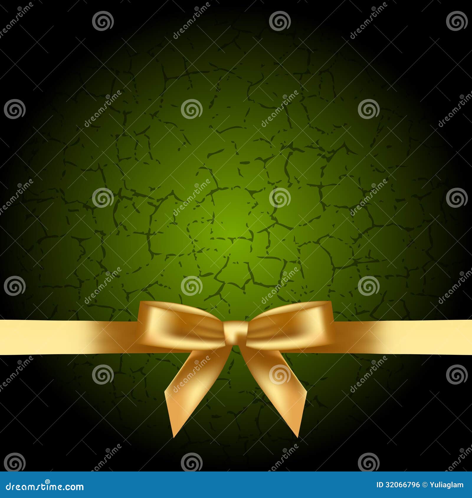 Green Background with Gold Bow Stock Vector - Illustration of frame ...
