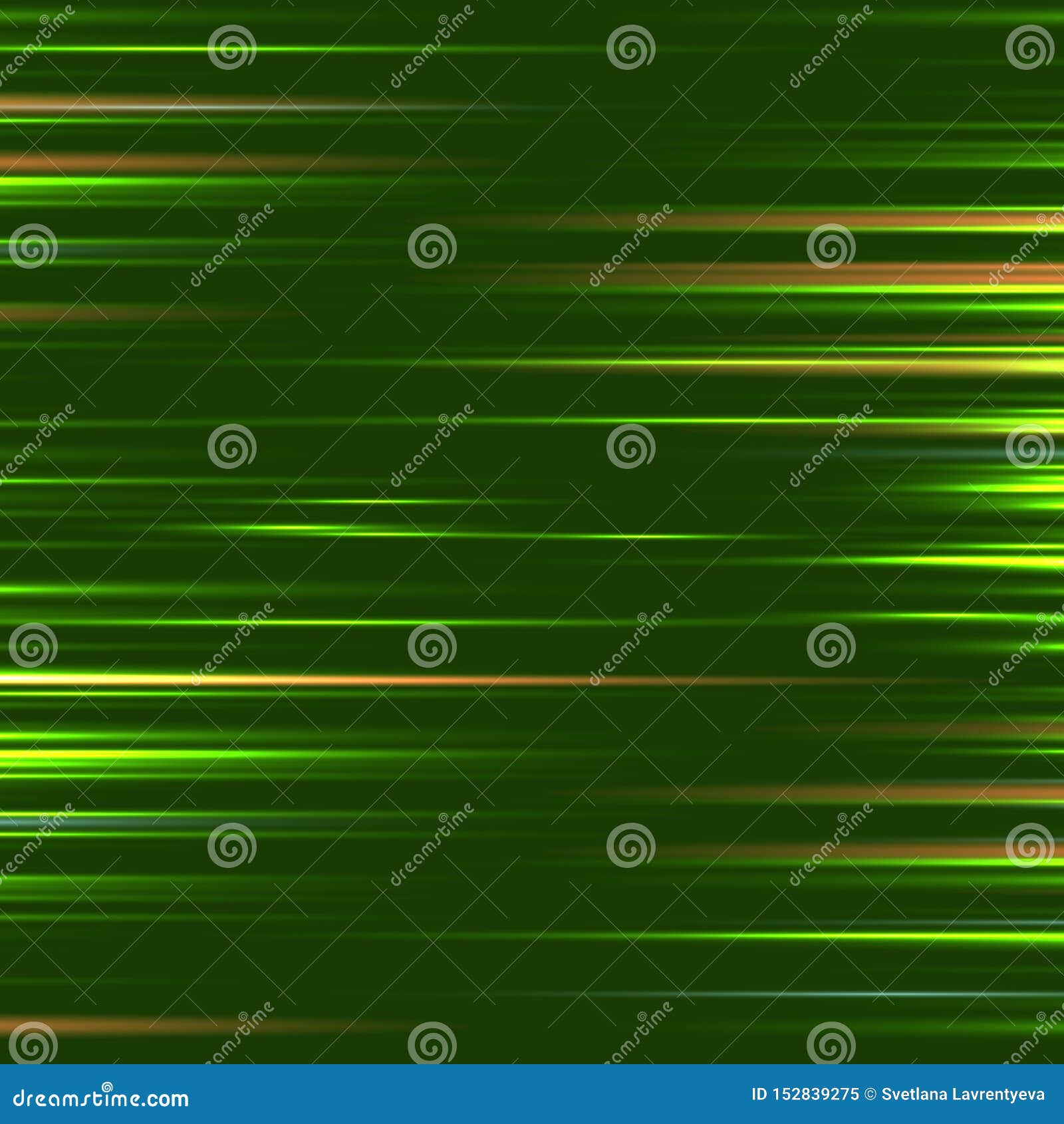 Green Background with Neon Lines. Green Light Line. Horizontal Lines ...