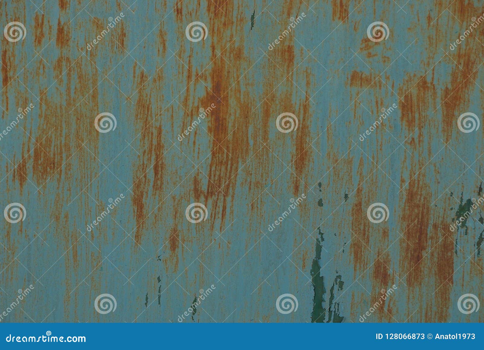 Green Metal Texture from an Old, Worn Wall in Rust Stock Image - Image ...