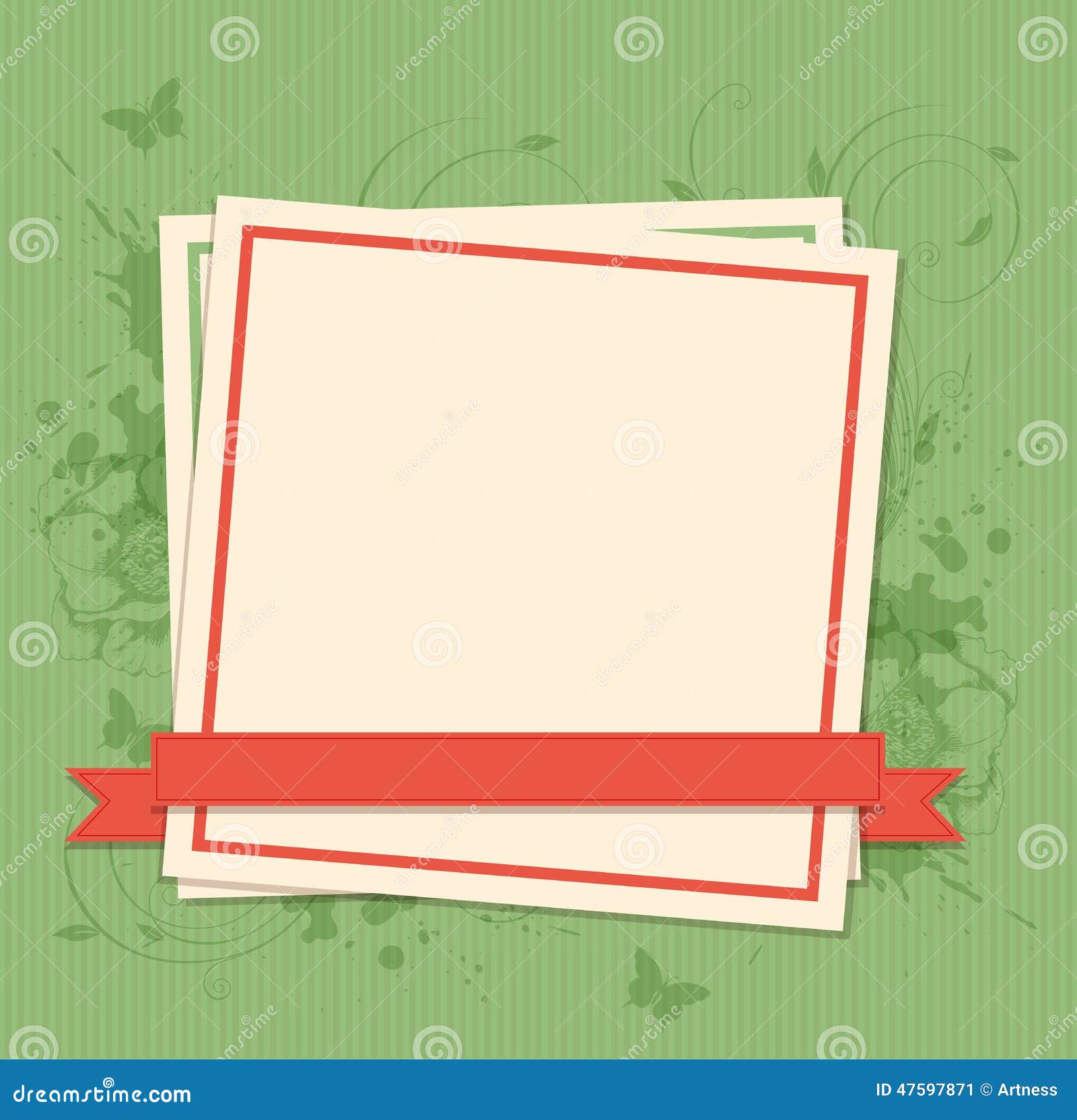 Green Background with Paper Frame Stock Vector - Illustration of ...
