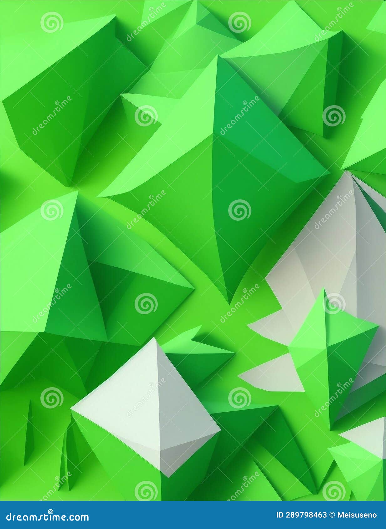 Green Background Paper, Low Poly Style Illustration Stock Illustration ...