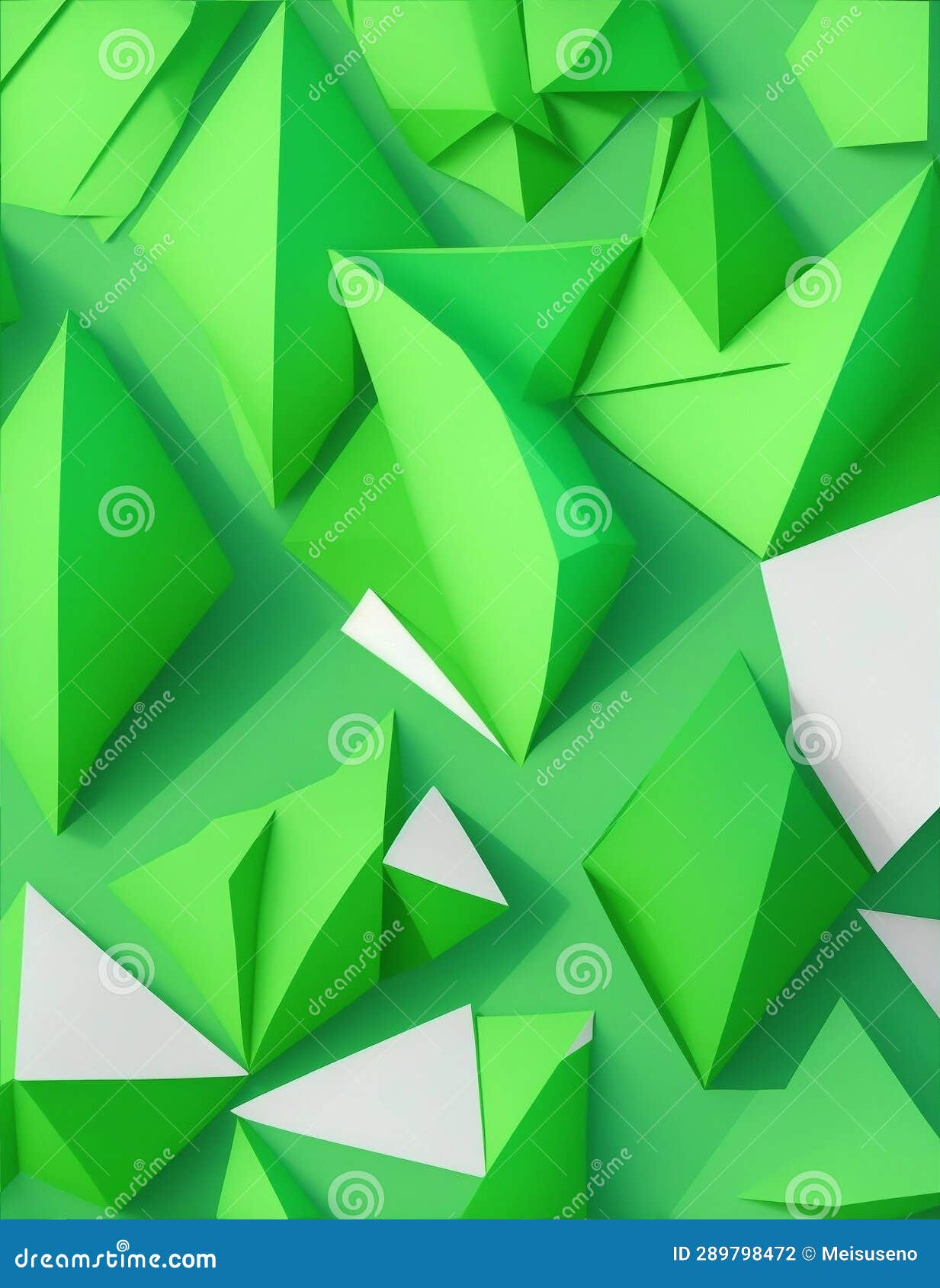 Green Background Paper, Low Poly Style Illustration Stock Illustration ...