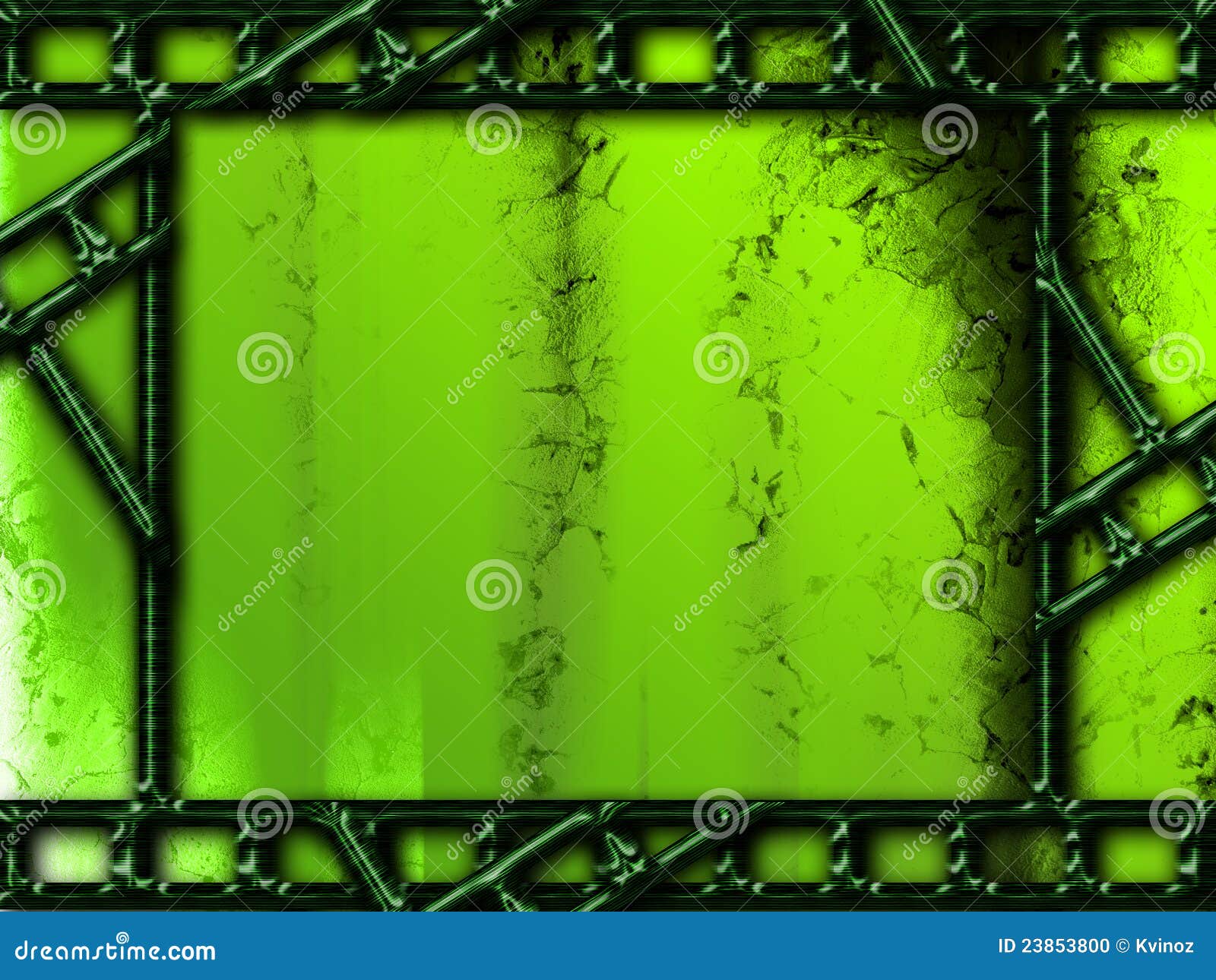 Green Background with Photo Film Frames Stock Photo - Image of abstract ...