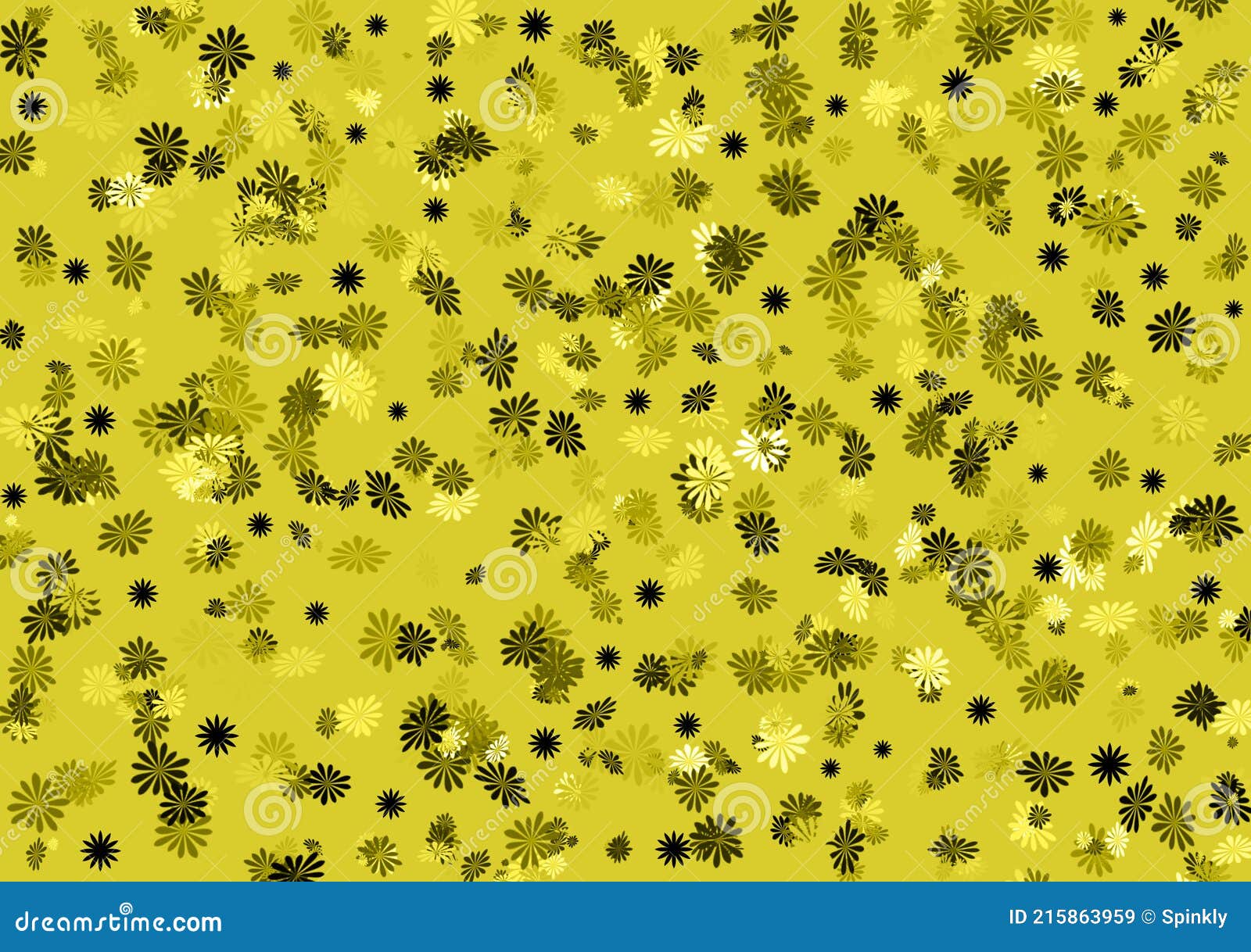 Green Background with Random Leaves Pattern Design Stock Illustration ...