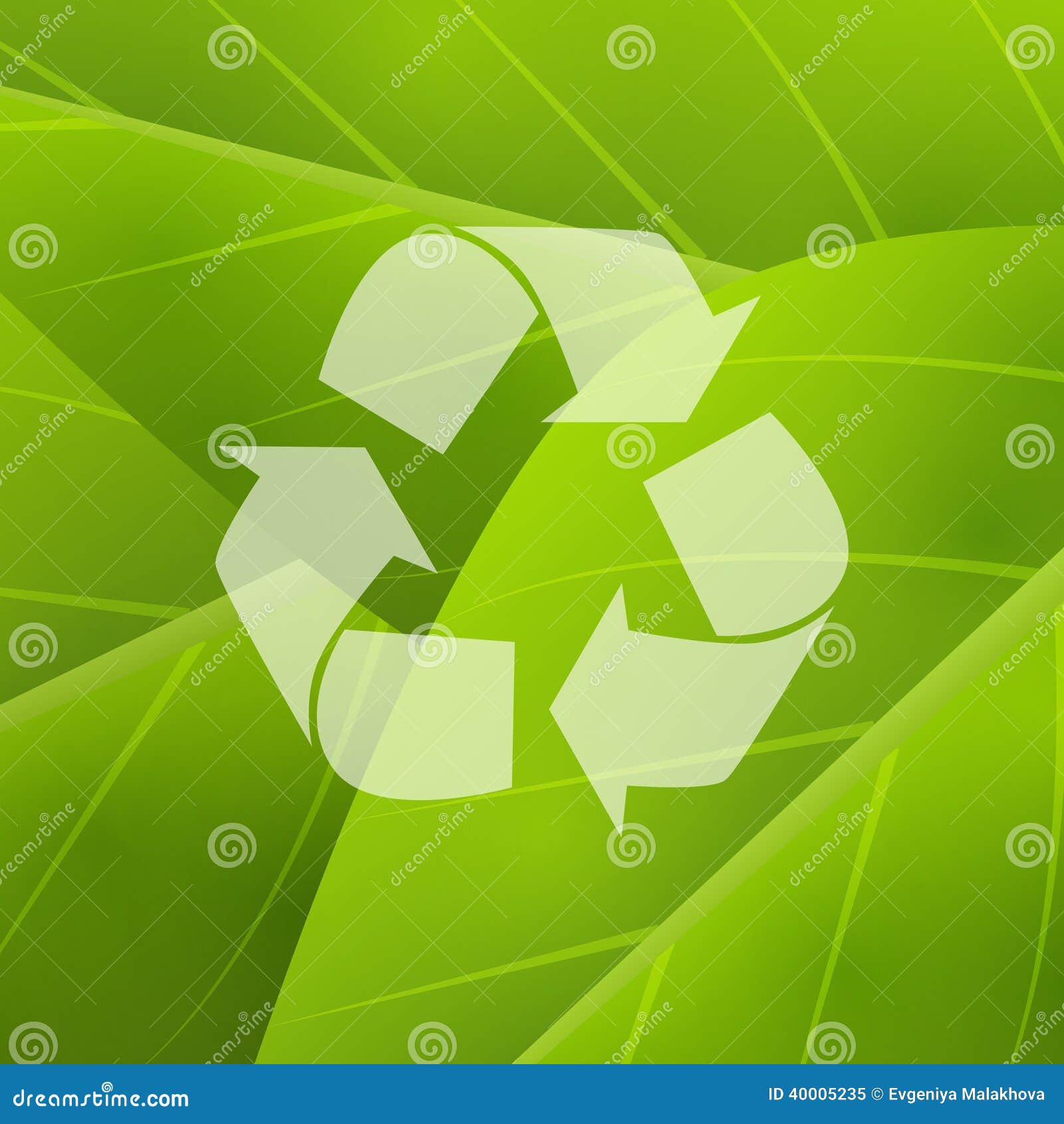 Green Background with Recycling Symbol Stock Vector - Illustration of ...