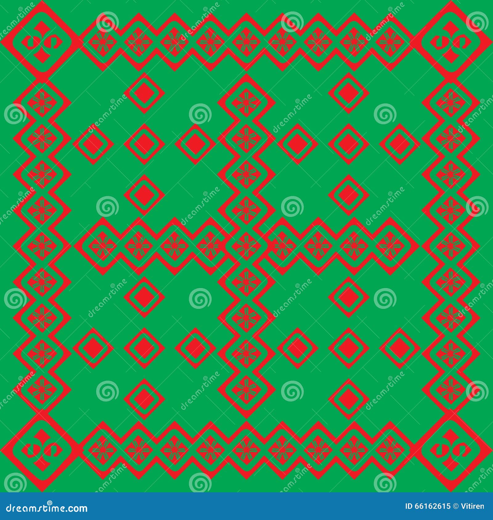 Green Background with a Red Pattern Stock Vector - Illustration of ...