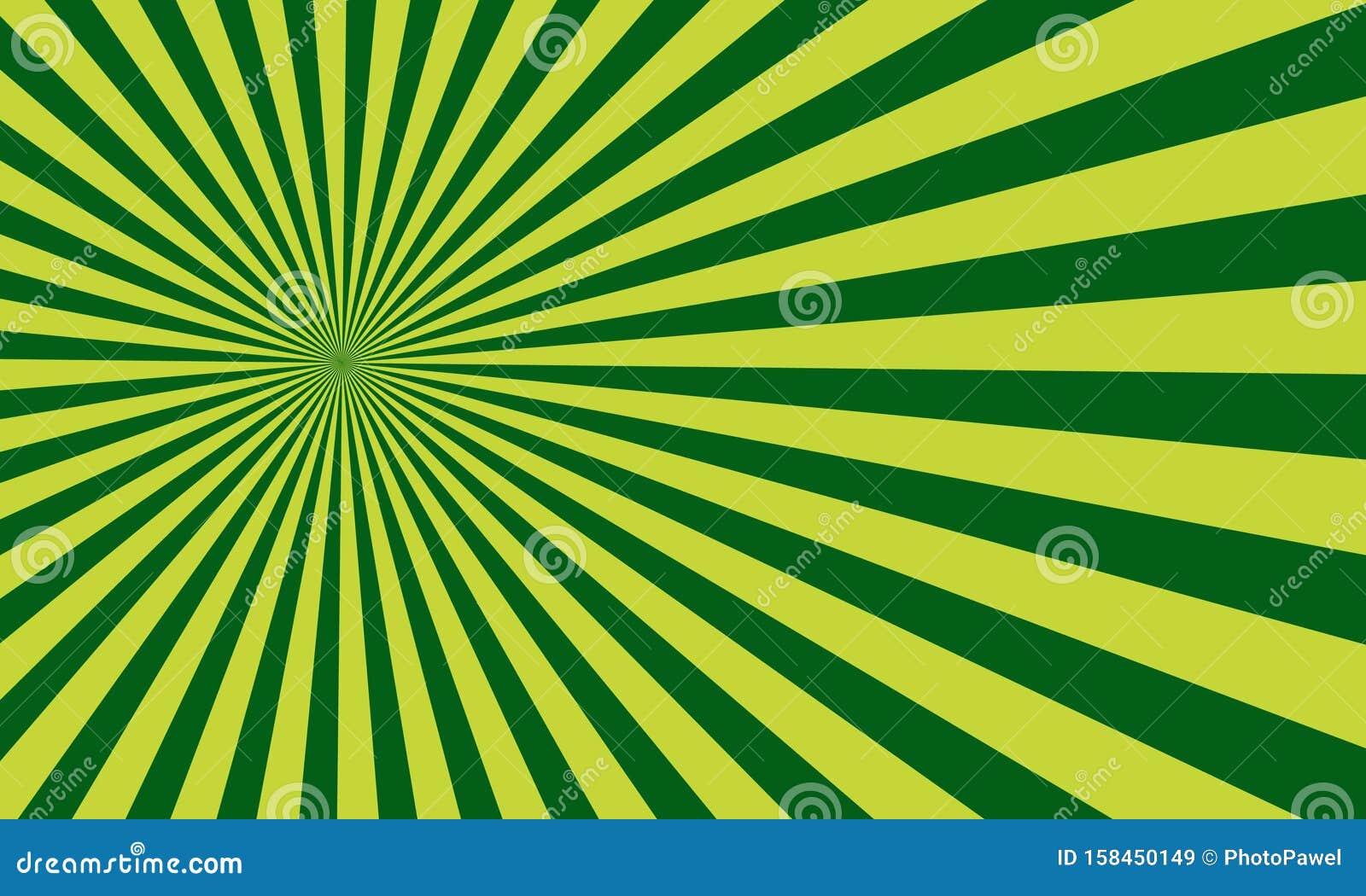 Green Background with Retro Rays. Color Abstract Ray Star Burst ...