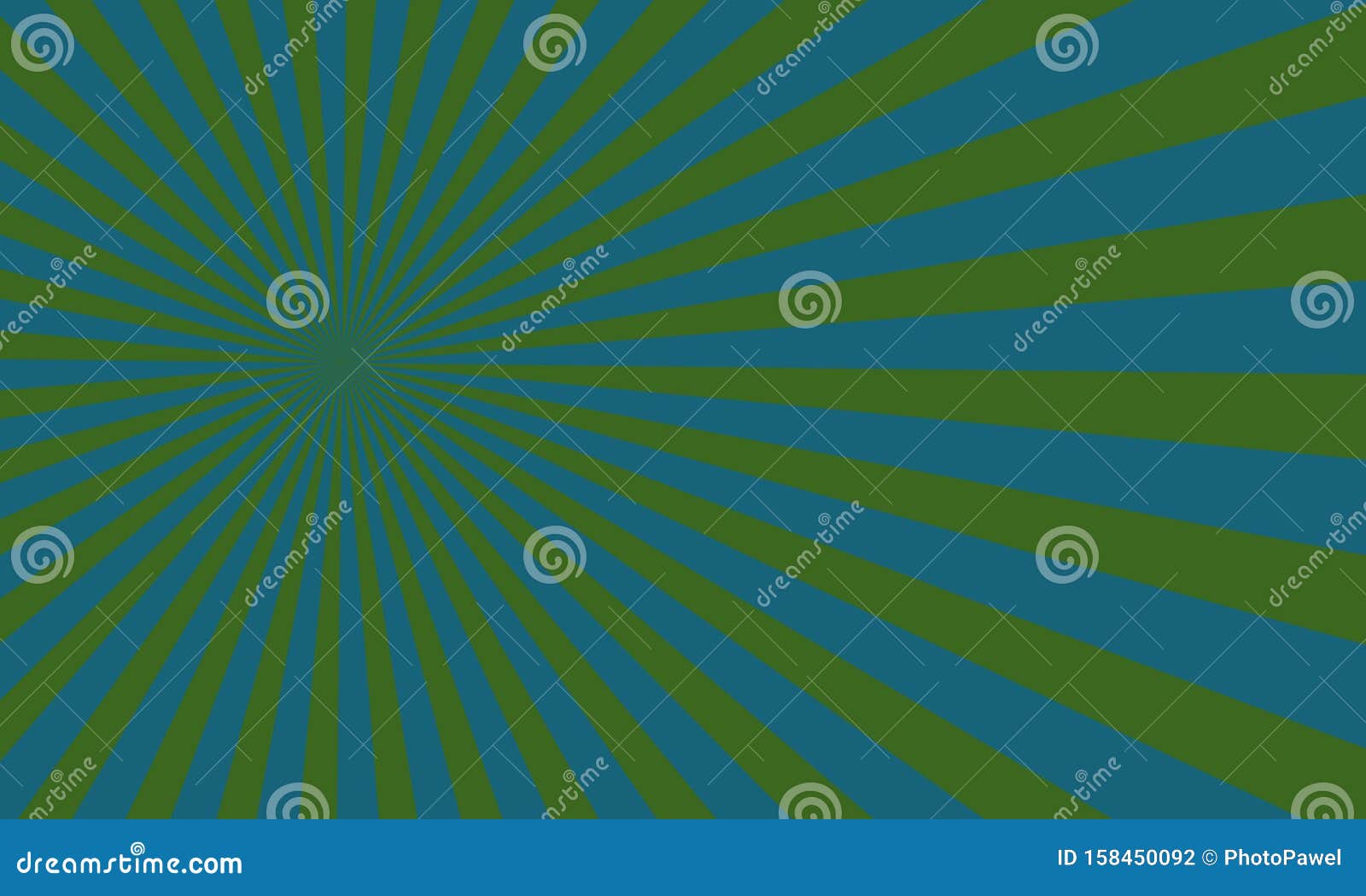 Green Background with Retro Rays. Color Abstract Ray Star Burst ...