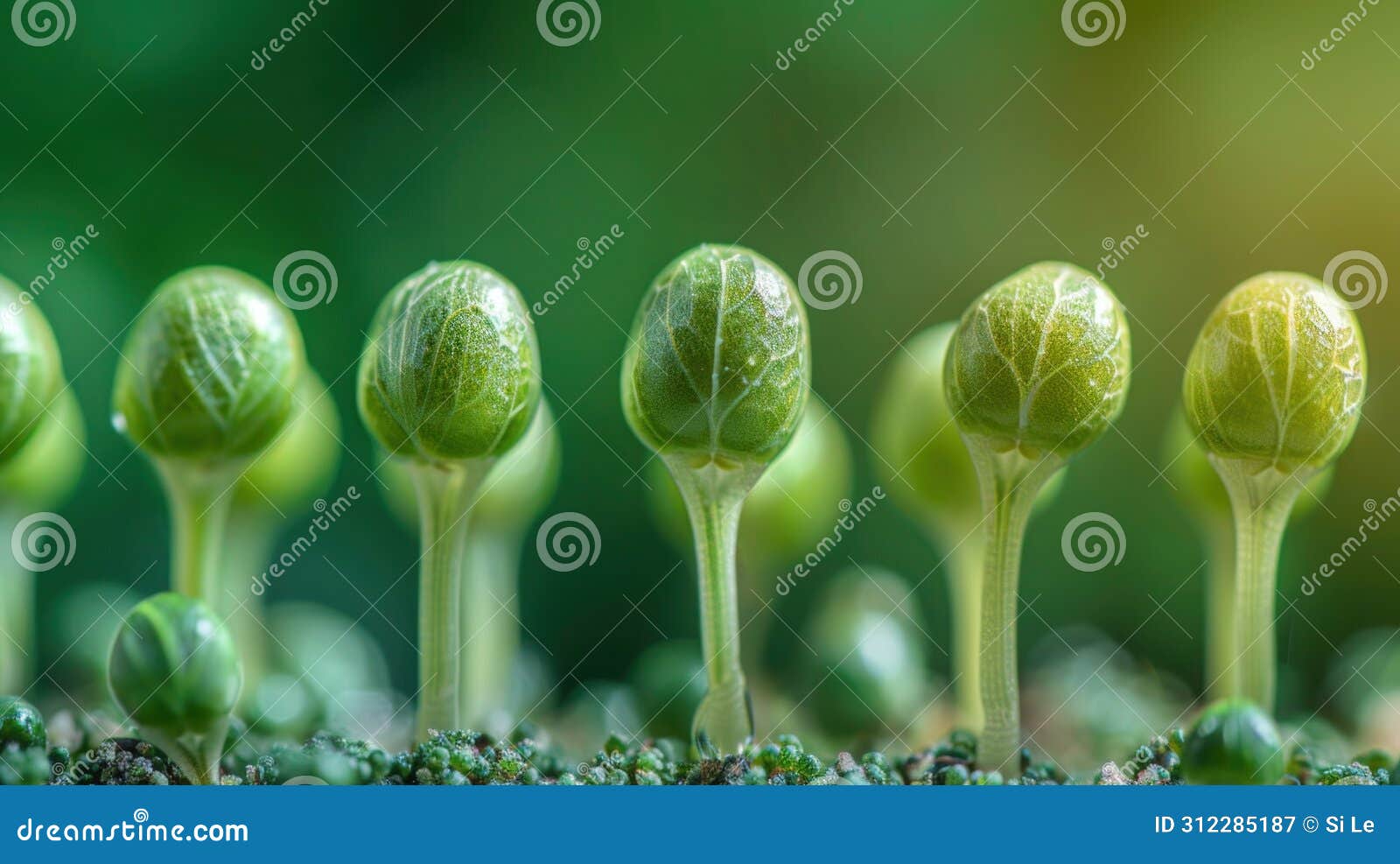 Green Background Seed Germination Sequence Stock Illustration ...