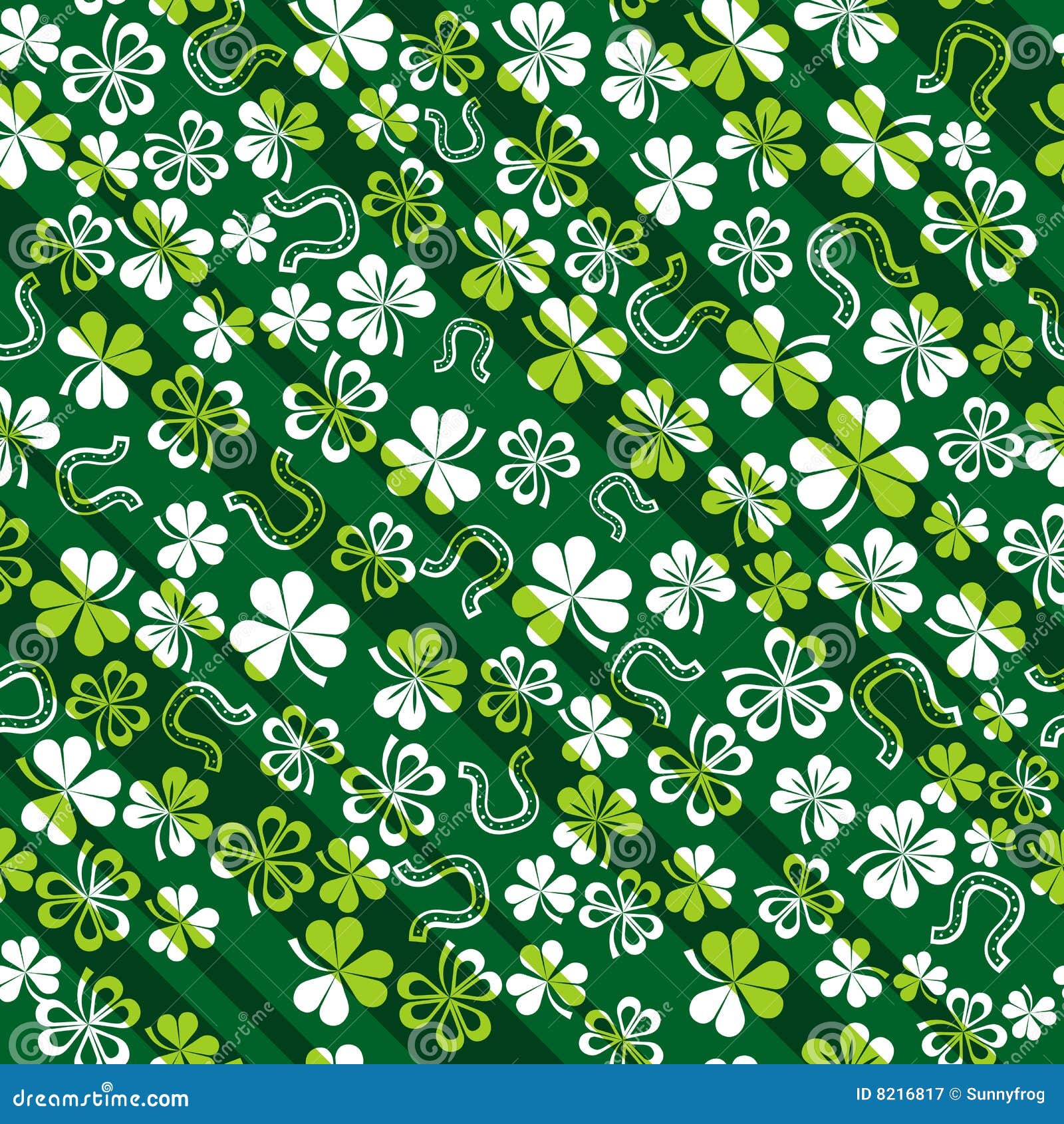 Green Background with Shamrock Stock Vector - Illustration of march ...