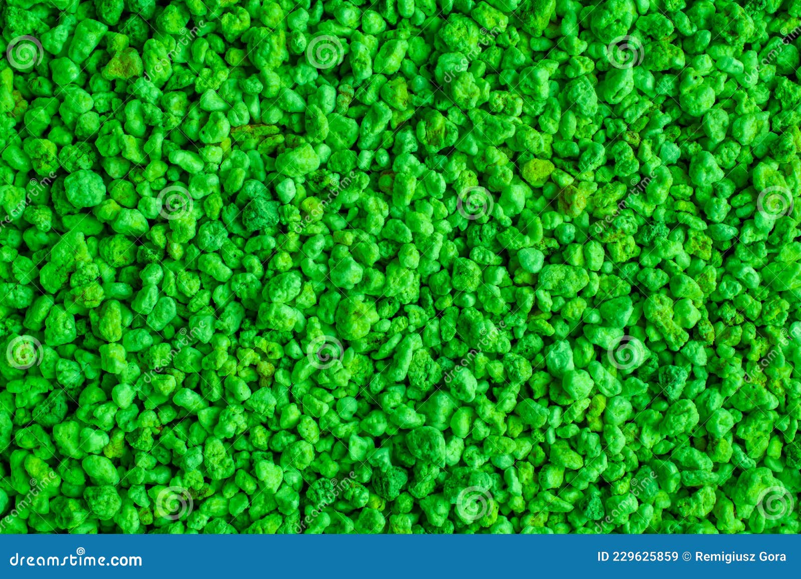 Green Background of Small Pebbles, Ground Prelite Stock Image - Image ...