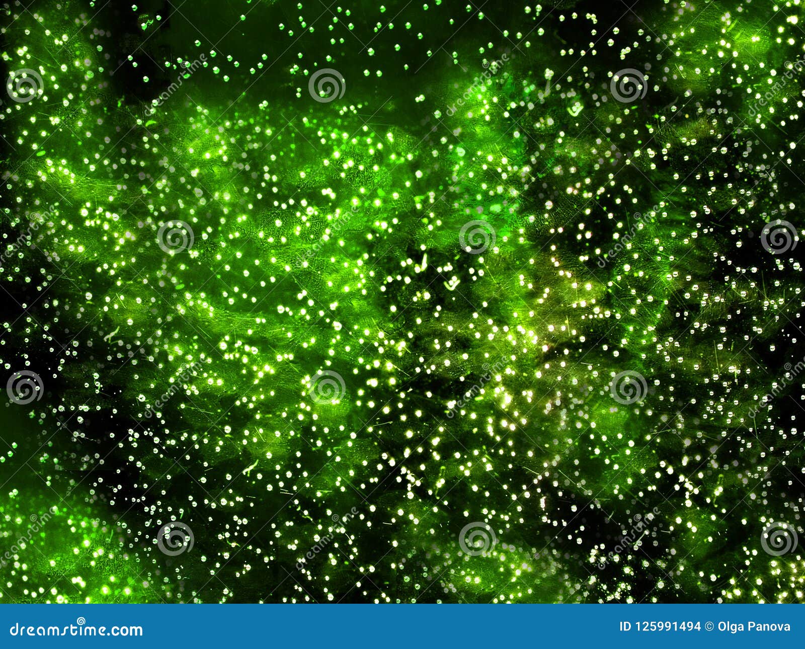 Green Background With Spots And Dashes Stock Photography ...