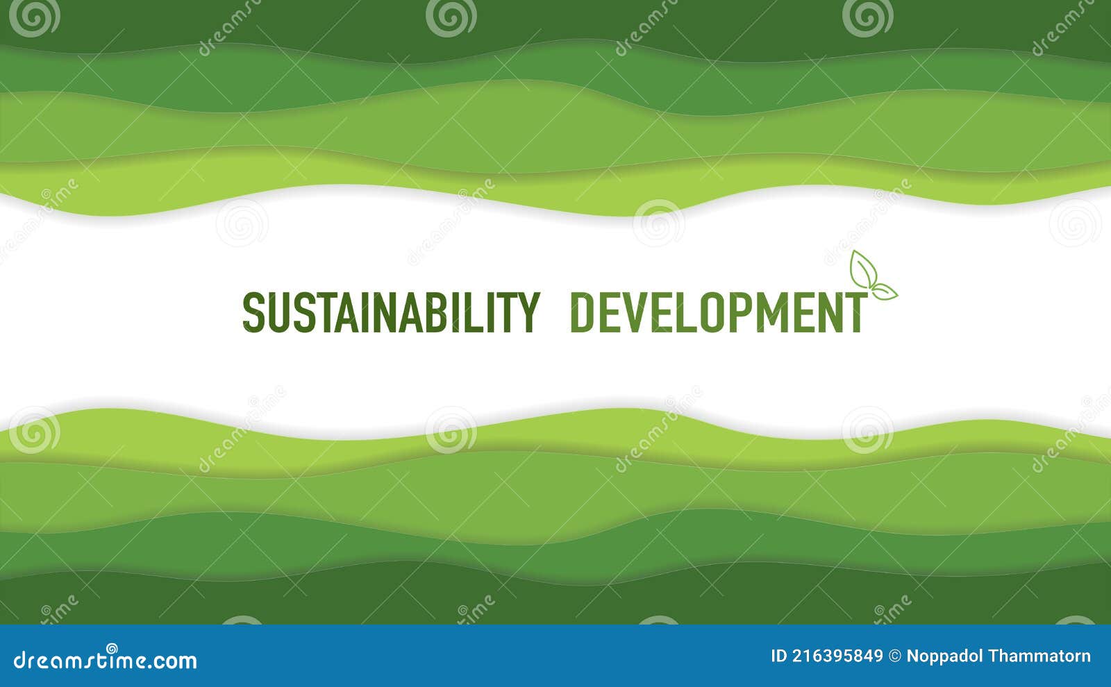 Green Background Template with Paper Cut Style and Sustainability ...
