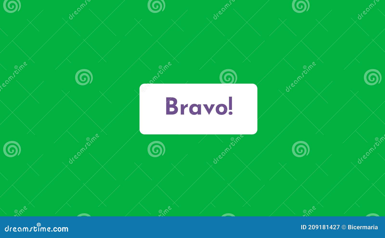 Green Background with Text Bravo Illustration. Stock Illustration ...