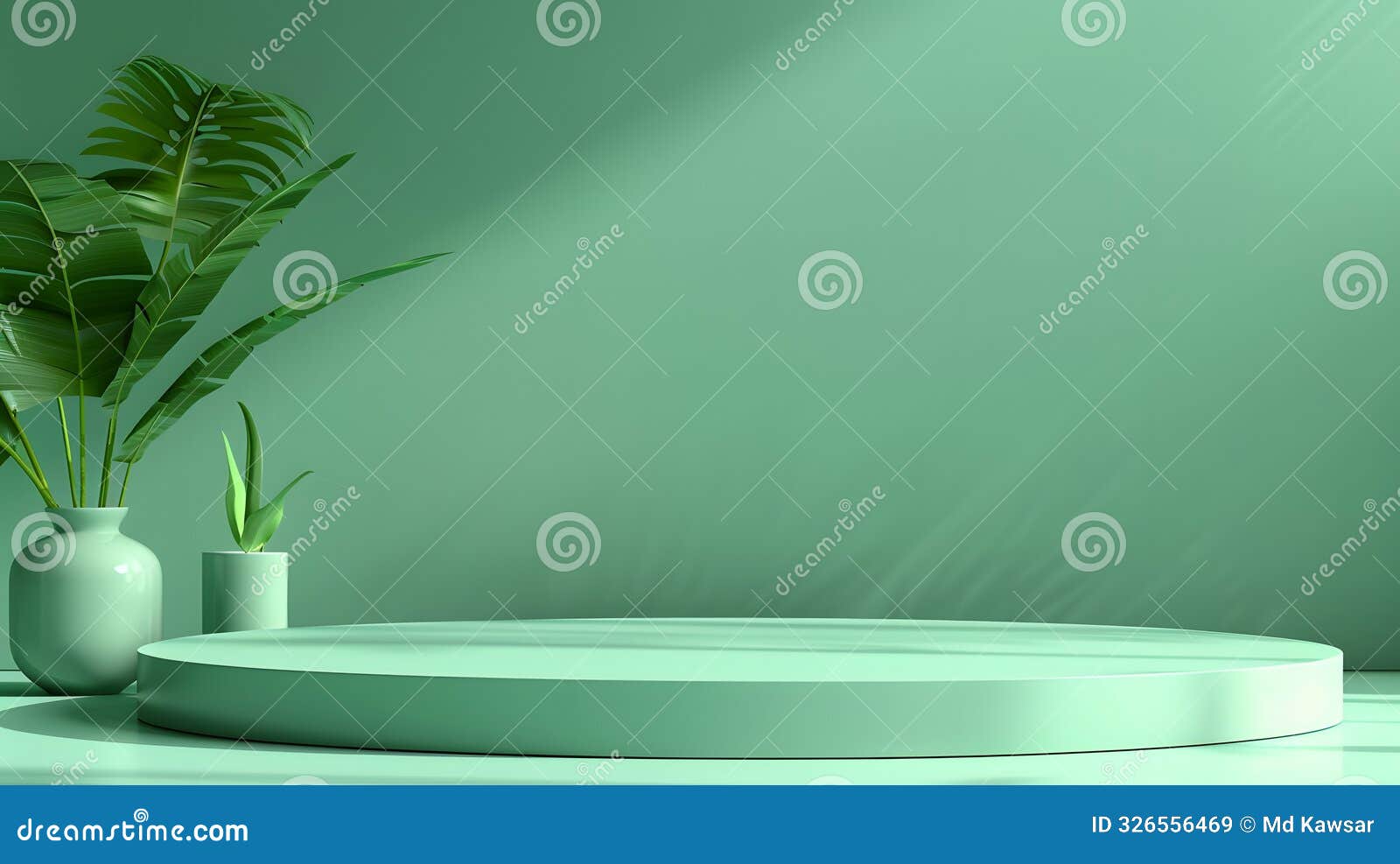 Green Minimalist Product Display Background Stock Illustration ...