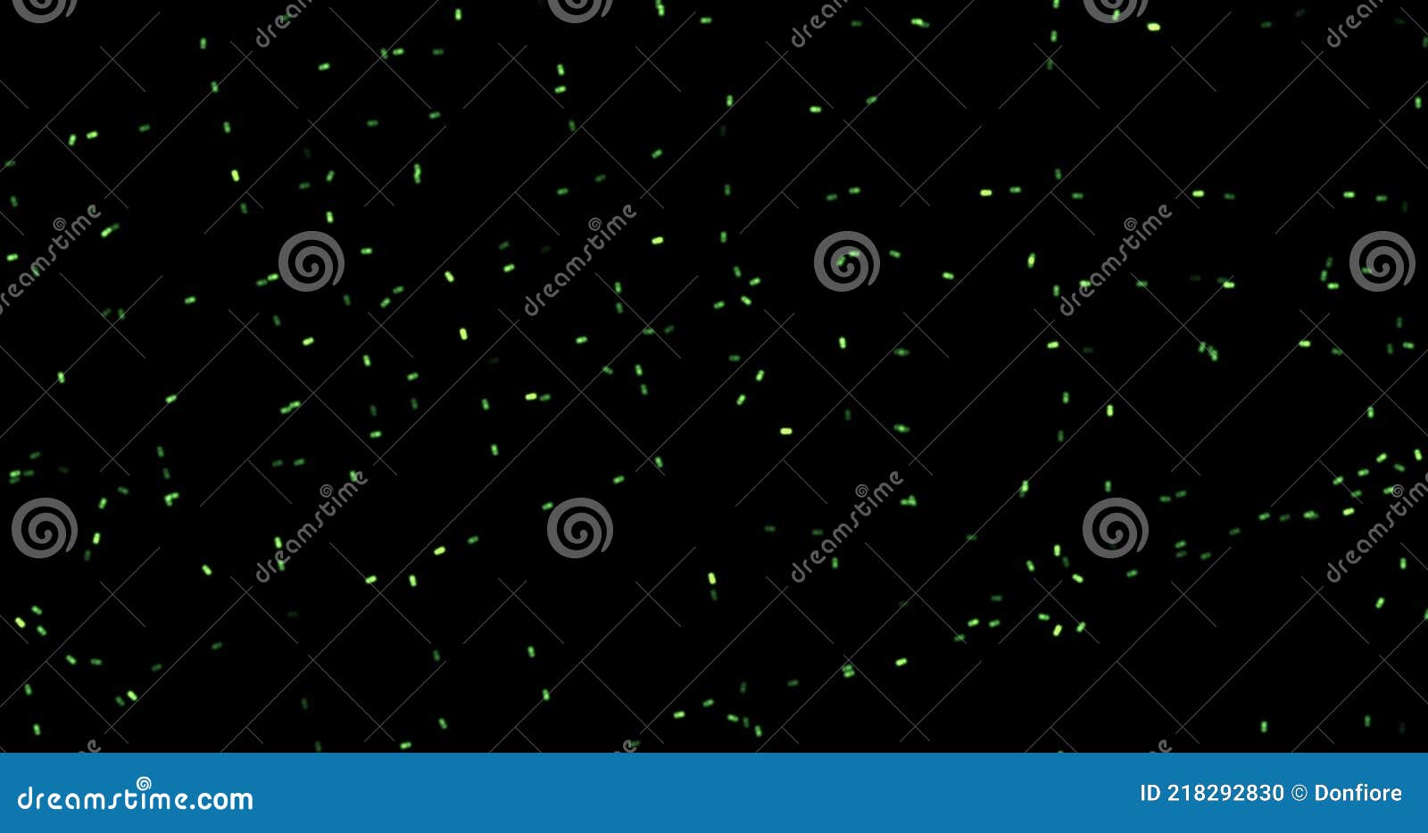 Green Bacteria or Germs Microorganism Cells Under Microscope in the ...