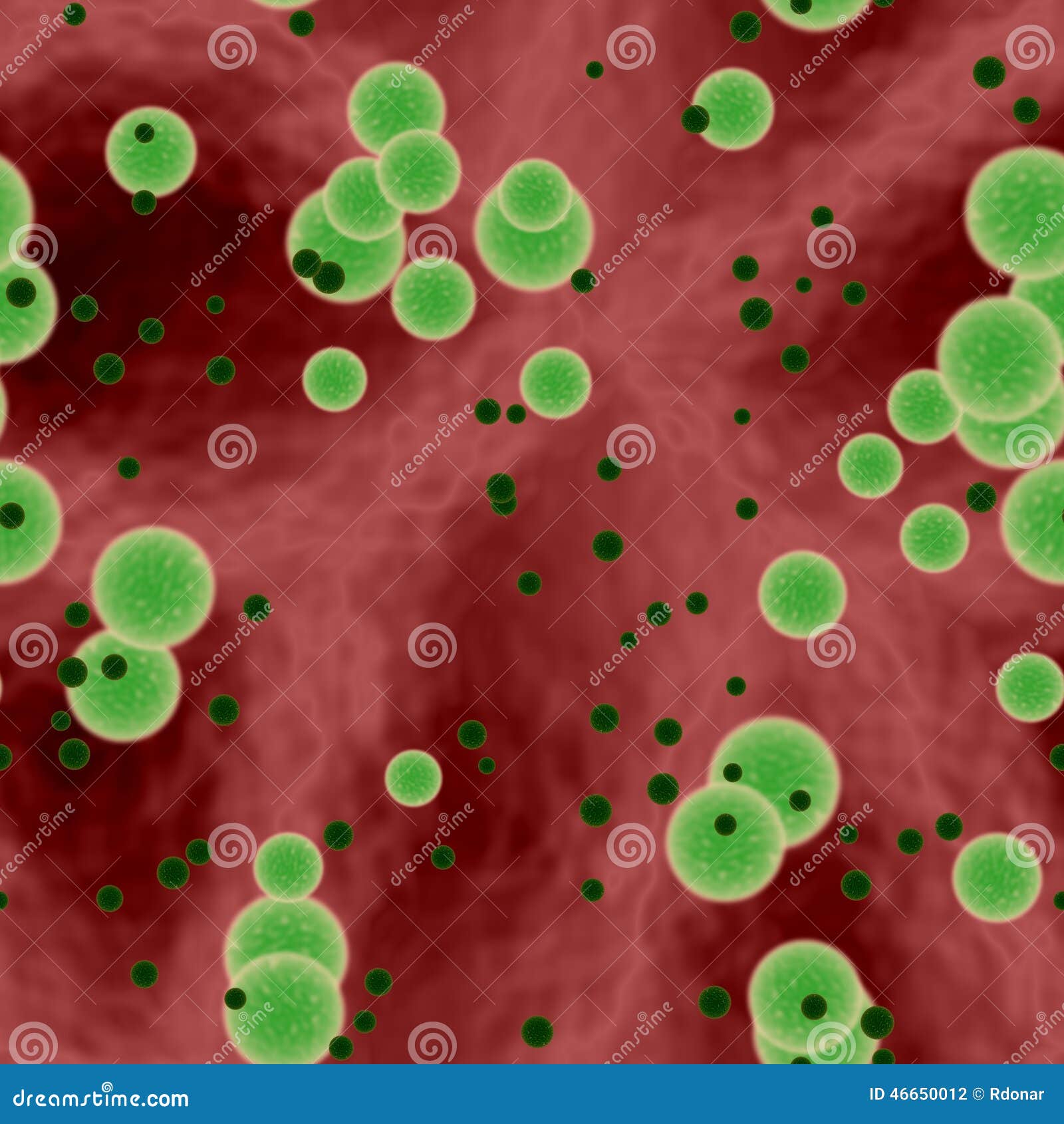 Green Bacteria or Virus Spheres in Blood, Generated Texture Stock ...