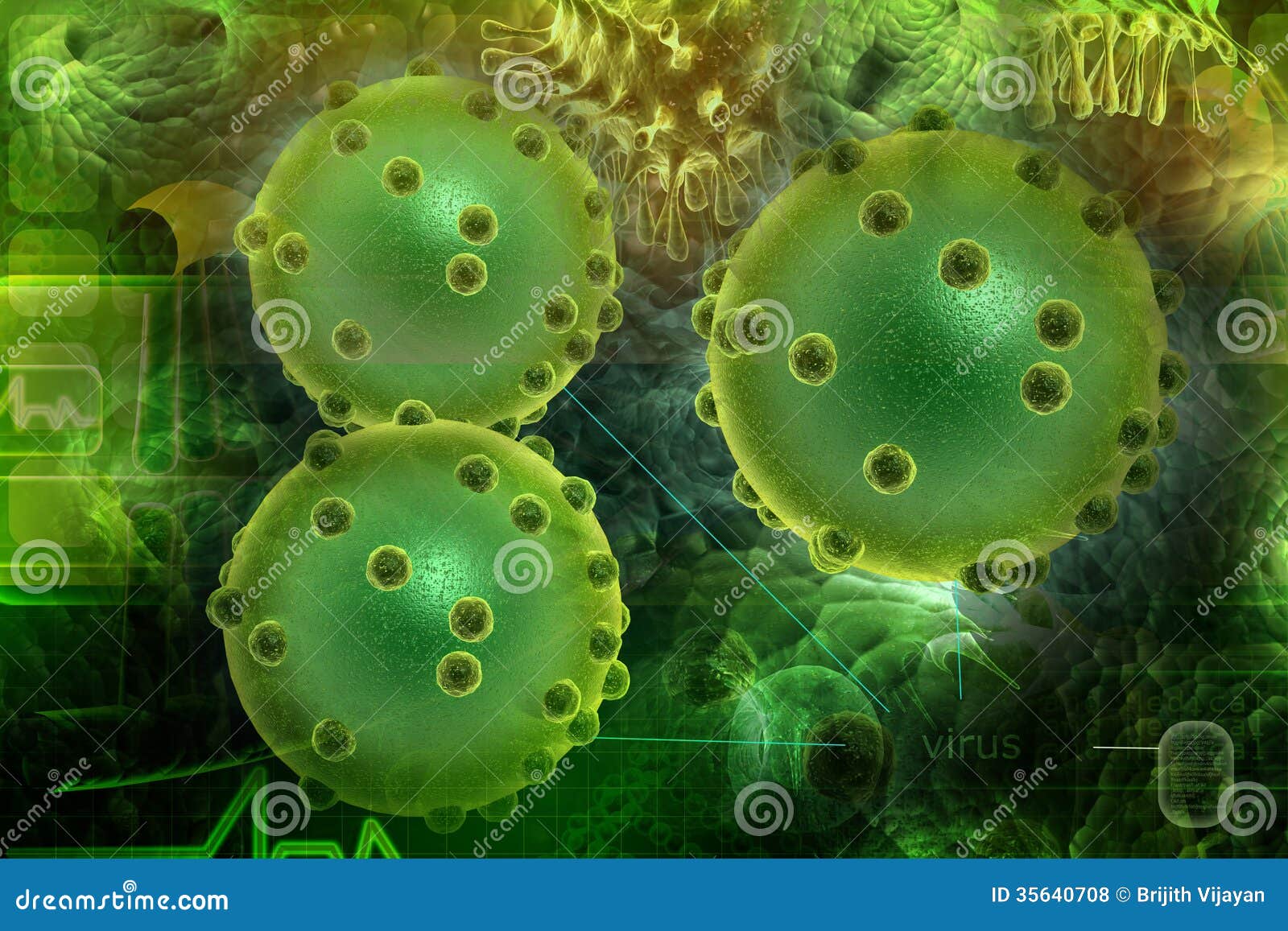 Green Bacterial Intruder Cells Causing Sickness Stock Illustration ...