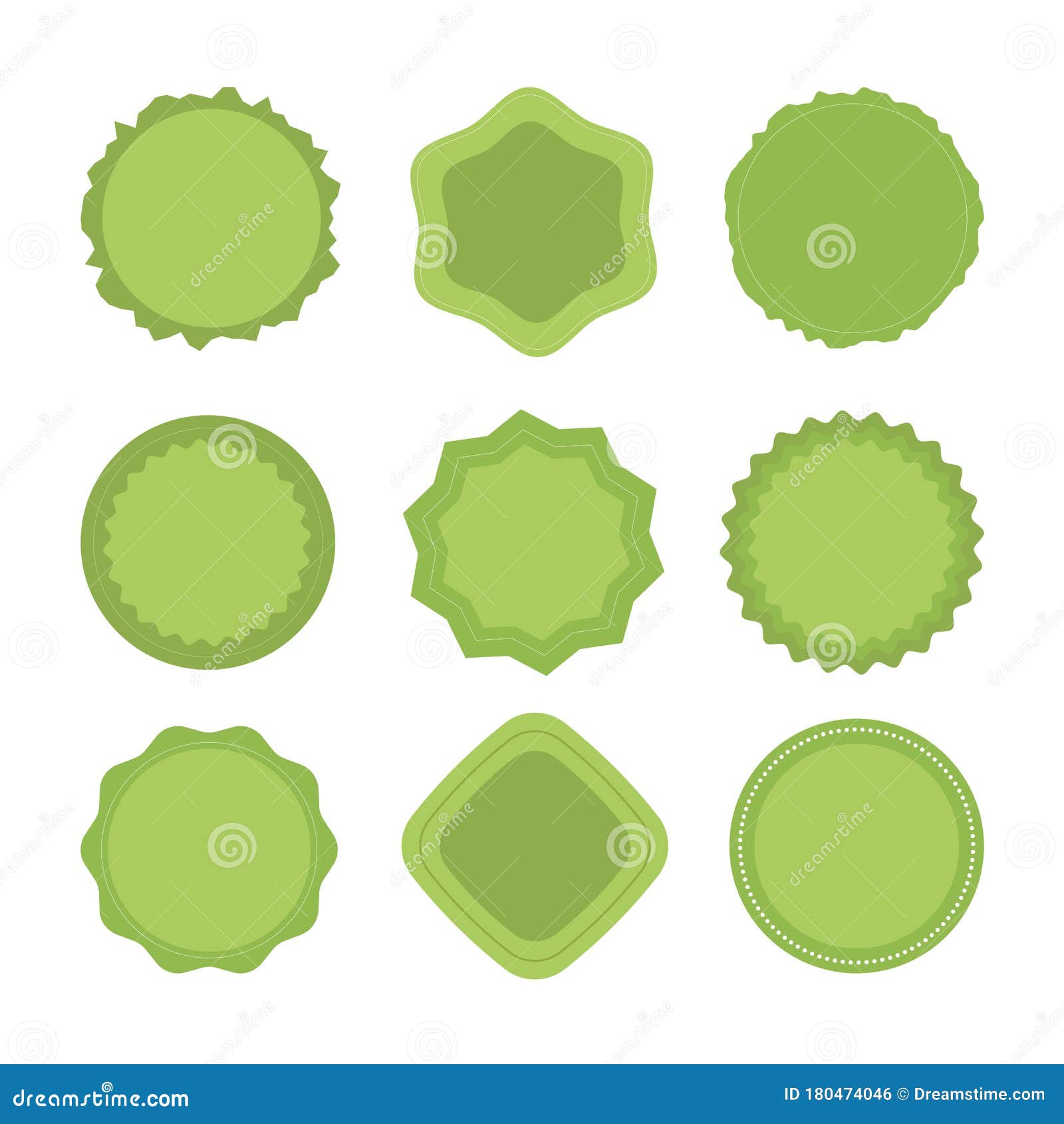 Green Badge, Label, Sticker. Vector Price Tags Stock Vector ...