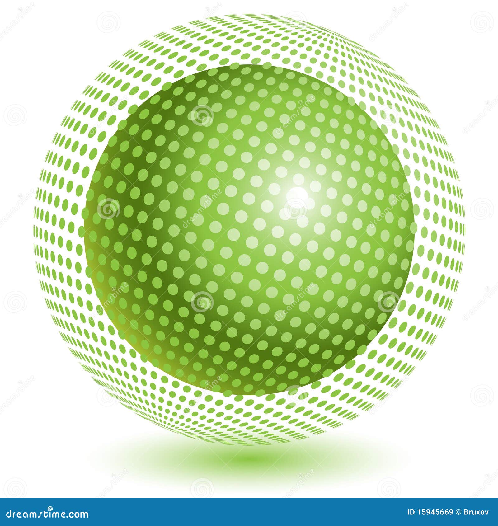 Green ball stock vector. Illustration of sign, ball, concept - 15945669