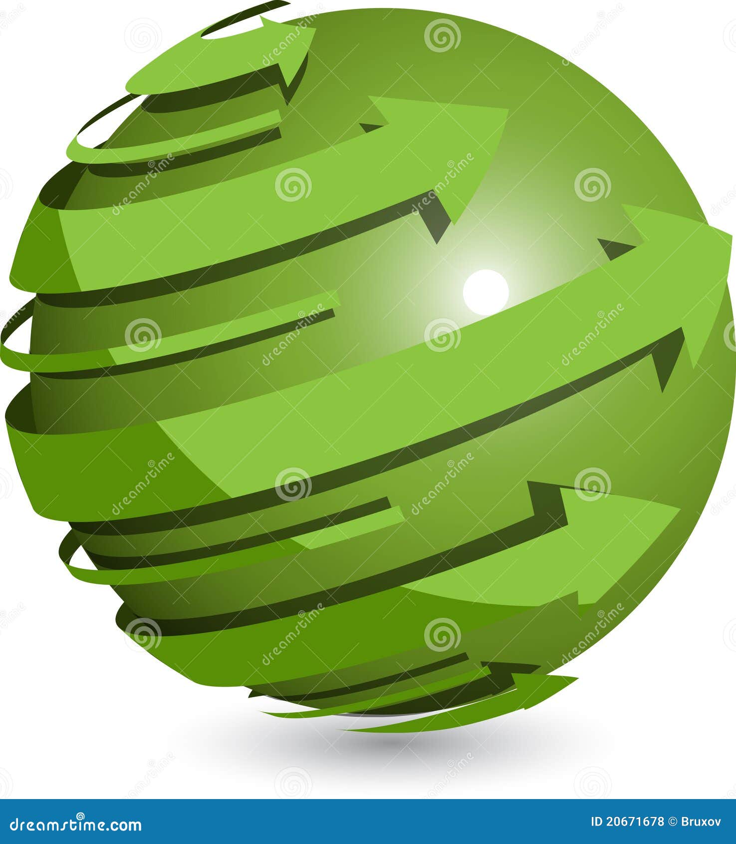 Green Ball stock vector. Illustration of style, arrow - 20671678