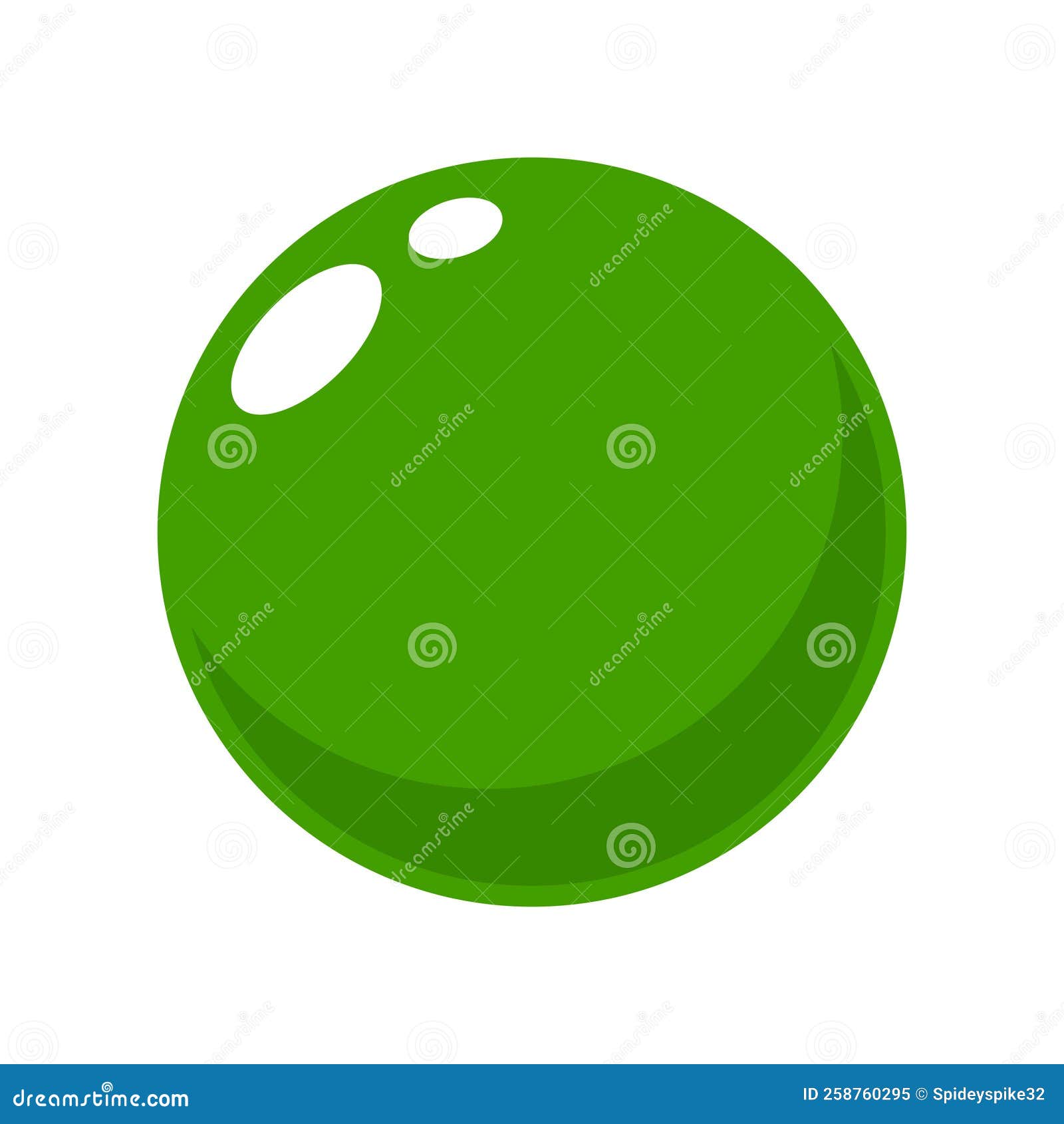 The Green Ball, Isolated Vector Illustration Stock Illustration ...
