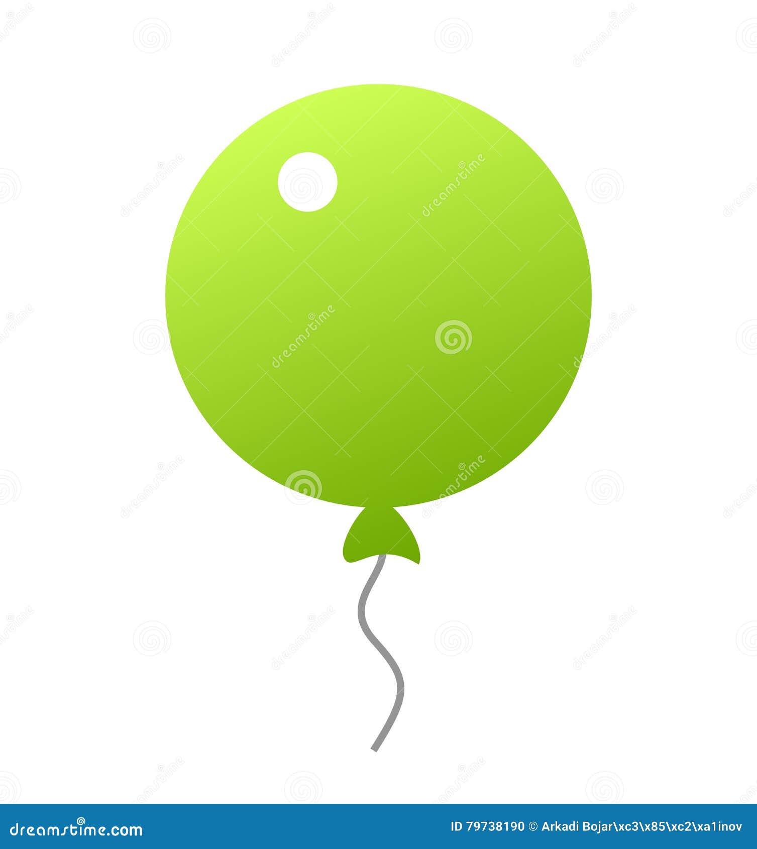 Green balloon icon stock vector. Illustration of icon - 79738190