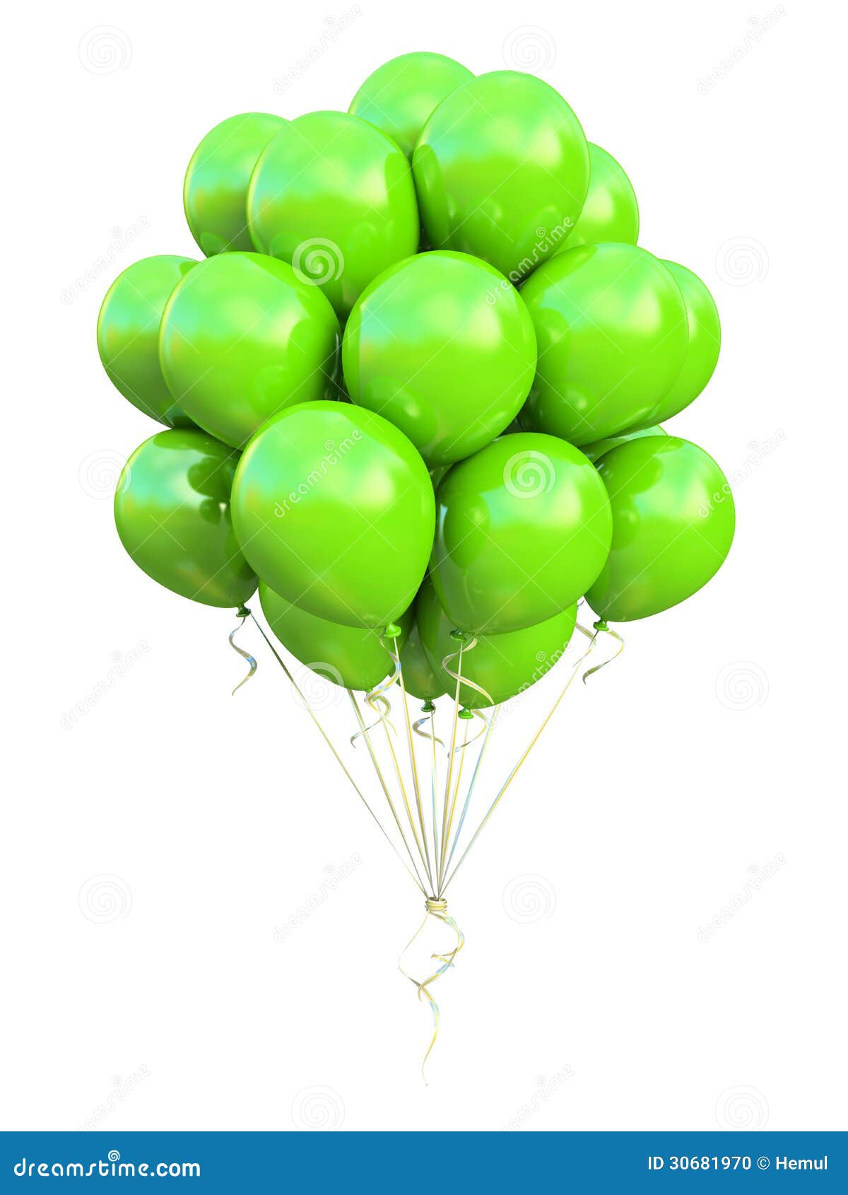 Green balloons stock illustration. Illustration of isolated - 30681970