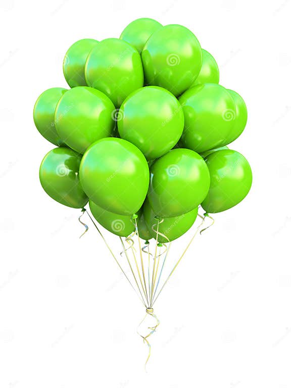 Green balloons stock illustration. Illustration of isolated - 30681970