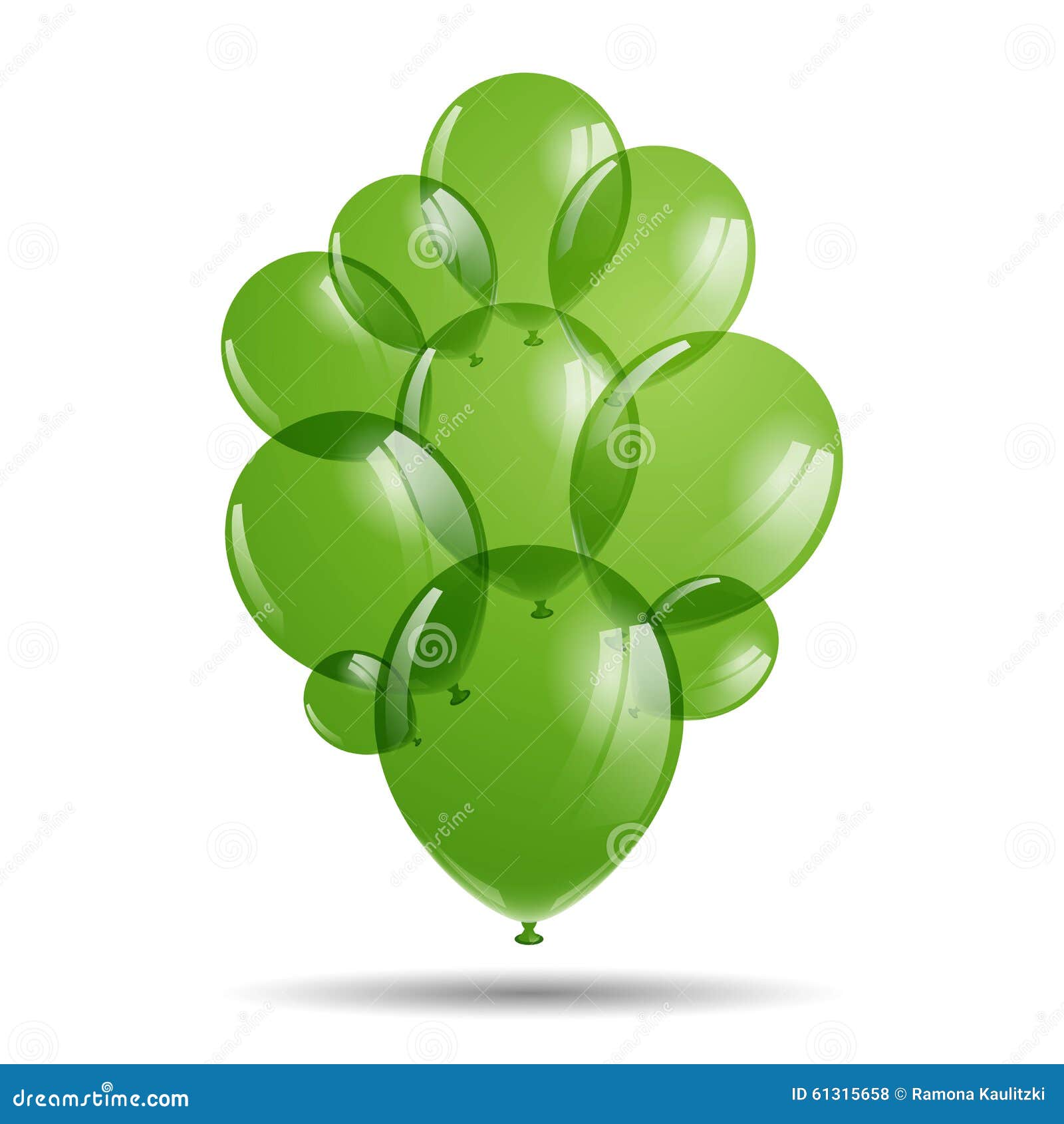 Green Balloons stock illustration. Illustration of balloon - 61315658