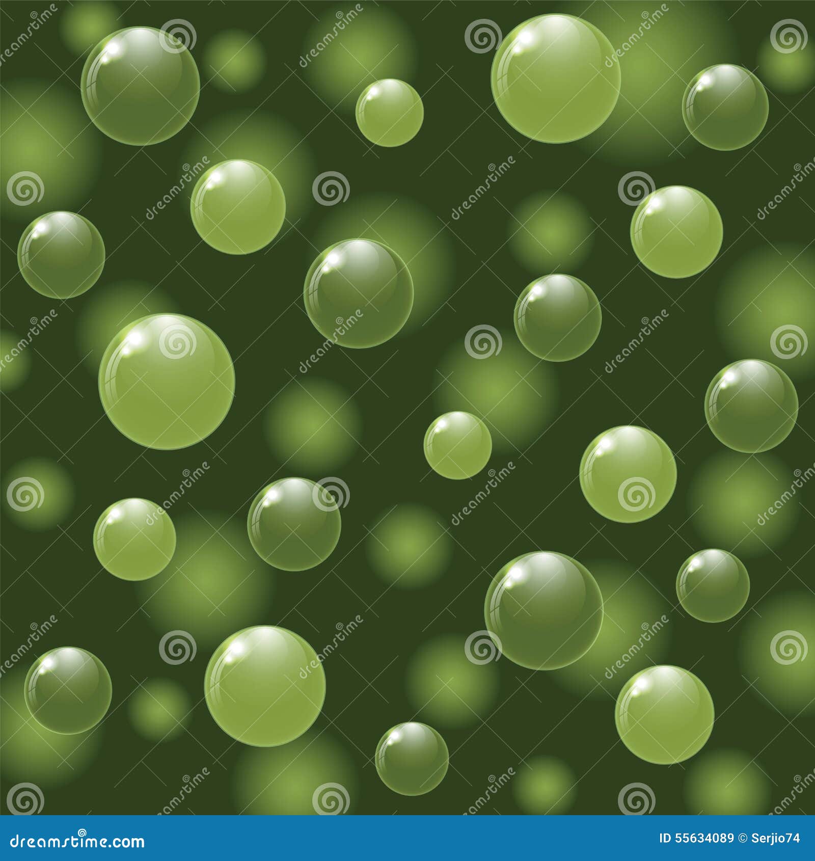 Green Balls on Abstract Background Stock Vector - Illustration of ...