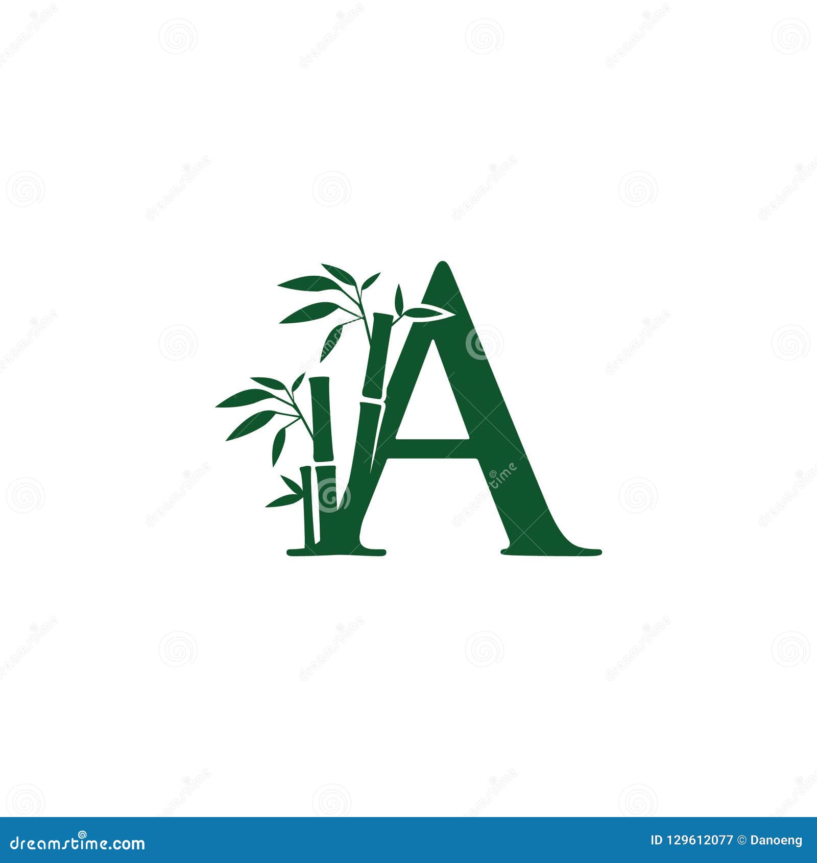 Green Bamboo a Letter Logo stock illustration. Illustration of culture ...