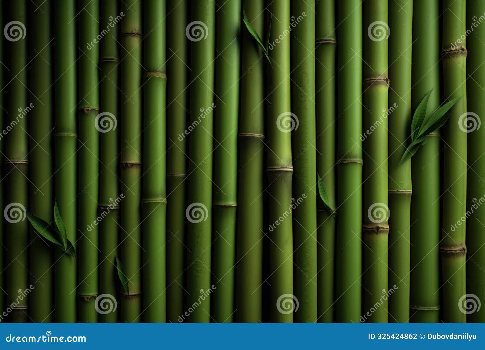 Green Bamboo Stems Background, Strong Bamboo Plant Stock Illustration ...