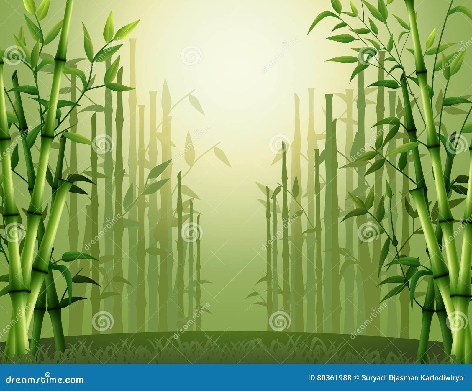 Bamboo Trees Carbon Capture Vector Graphics 02 Royalty-Free Stock Photo ...