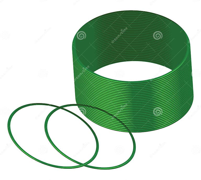 Green bangles, icon stock vector. Illustration of open - 261374363