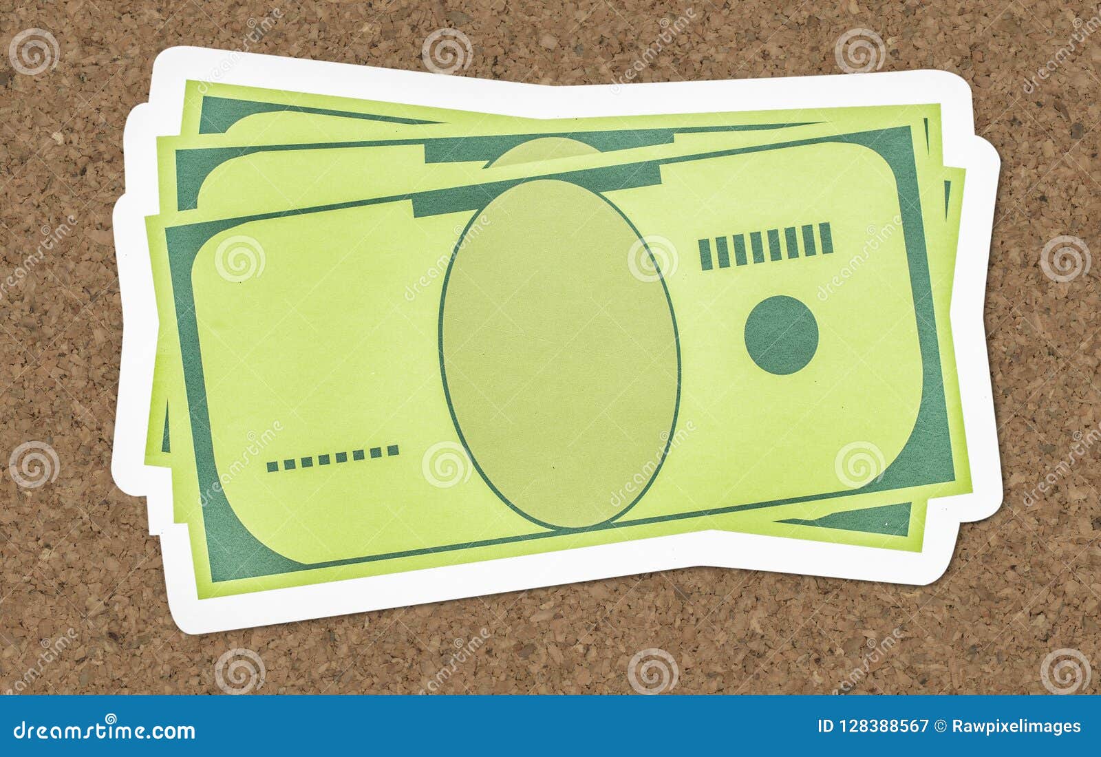 Green Banknote Icon on Background Stock Image - Image of budget, icon ...